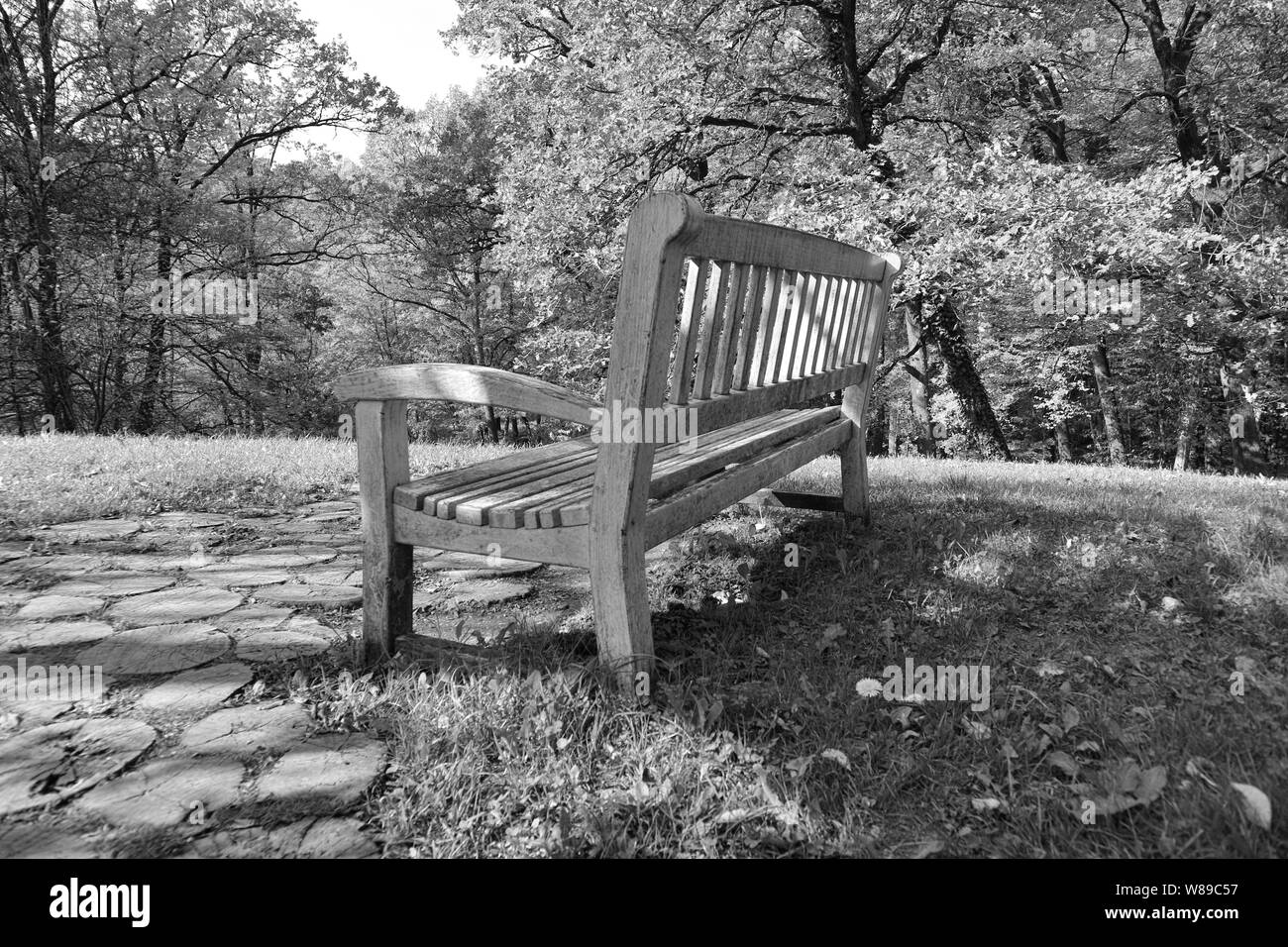 Private bench Black and White Stock Photos & Images - Alamy