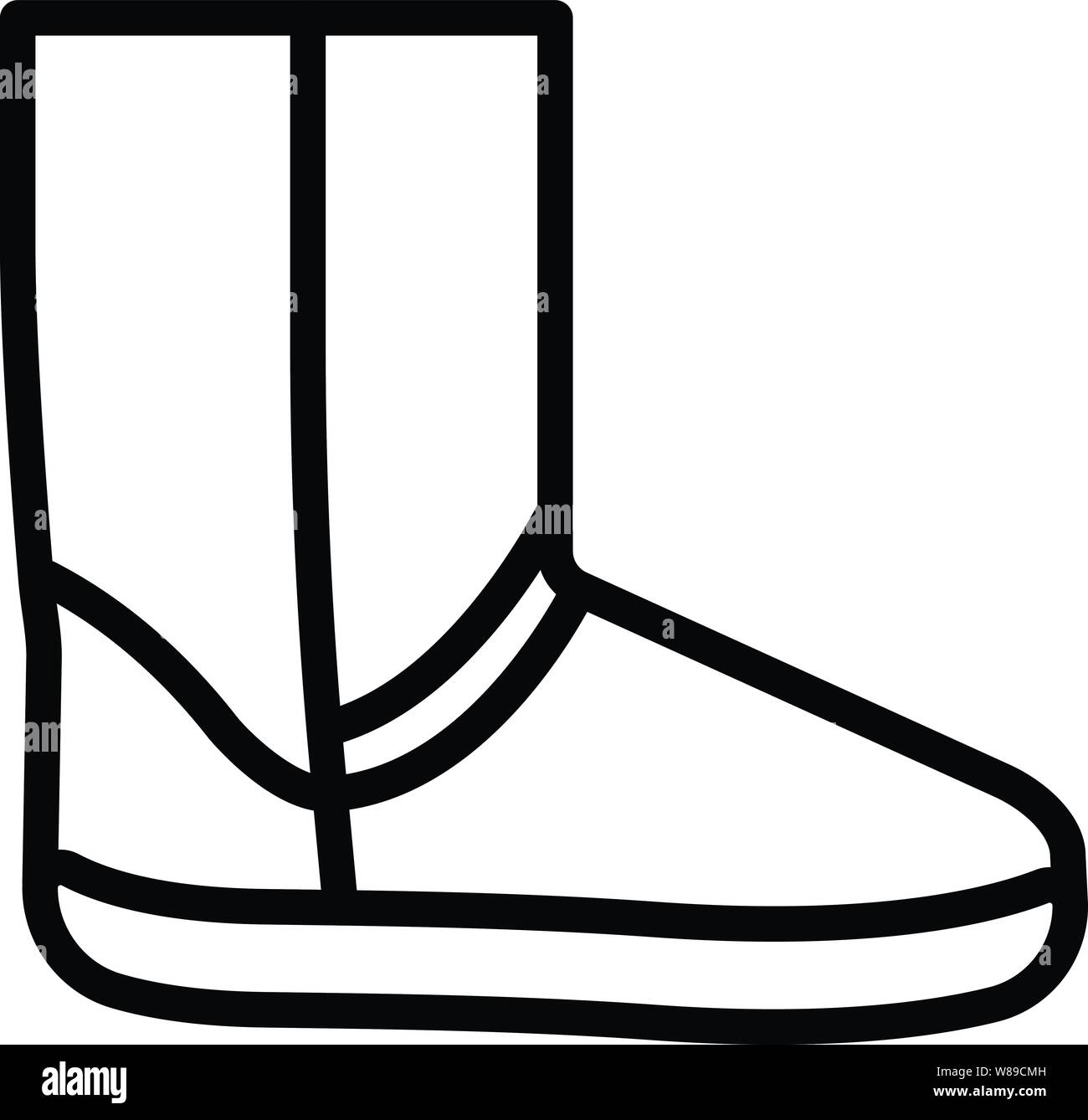 Ugg boot icon, outline style Stock Vector Image & Art - Alamy