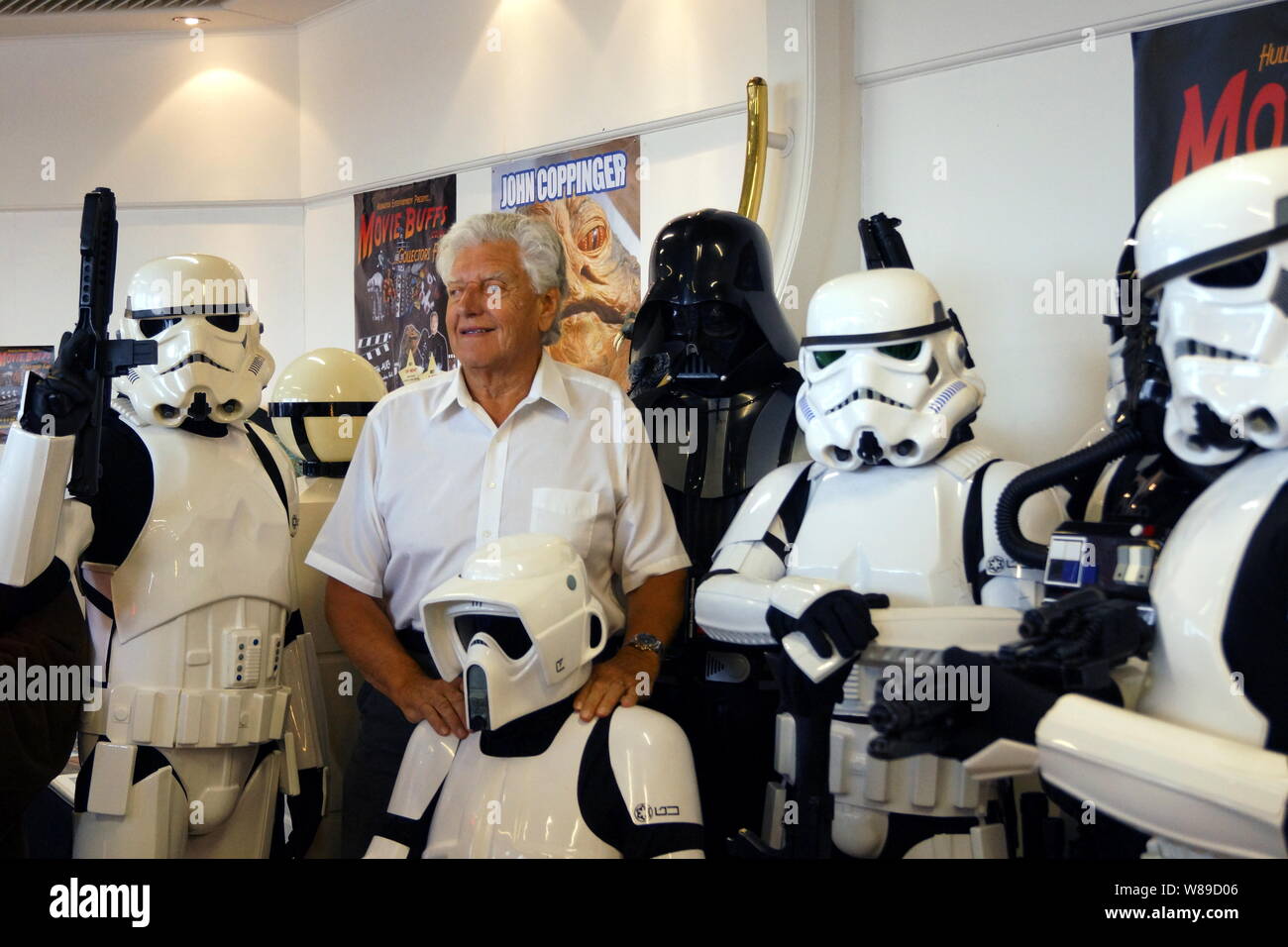 David Prowse, a British actor known for physically portraying Darth ...