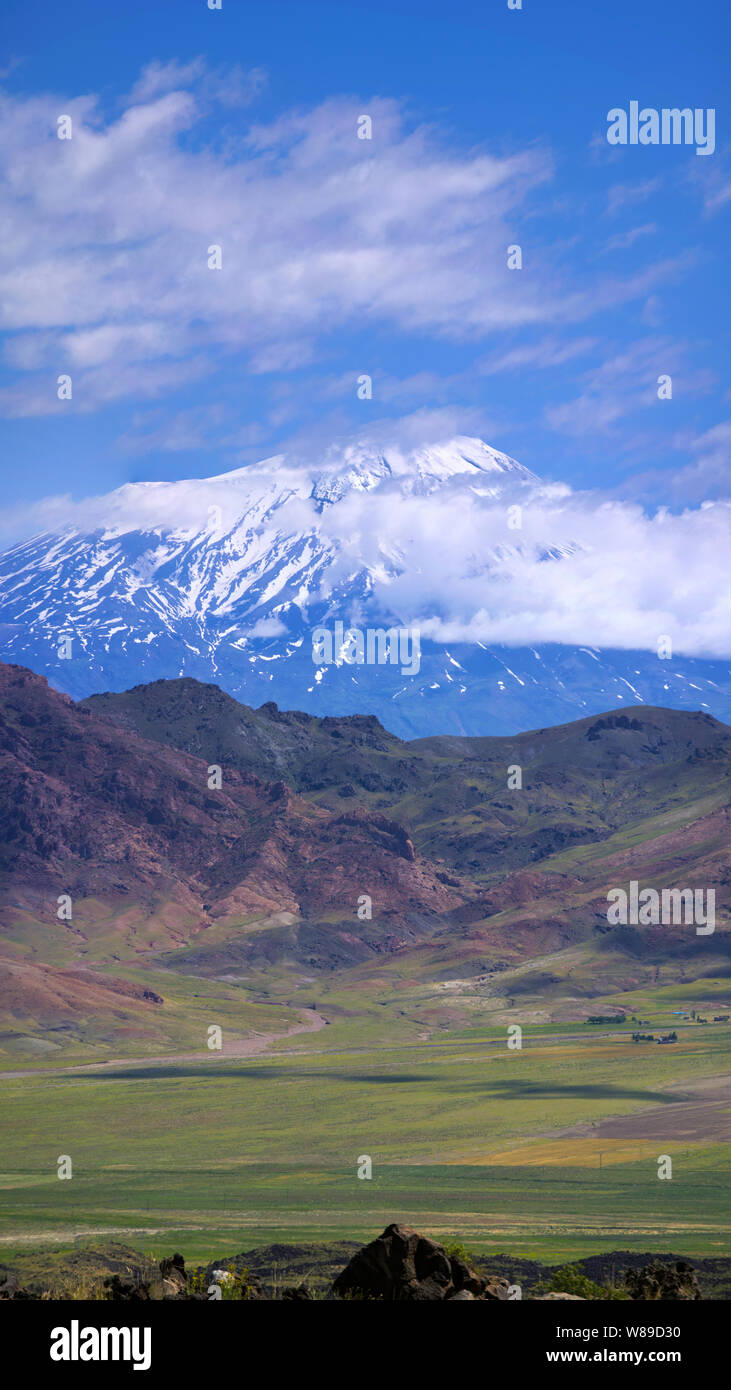 Mount Ararat, Agri Dagi, the highest mountain in the extreme east of ...