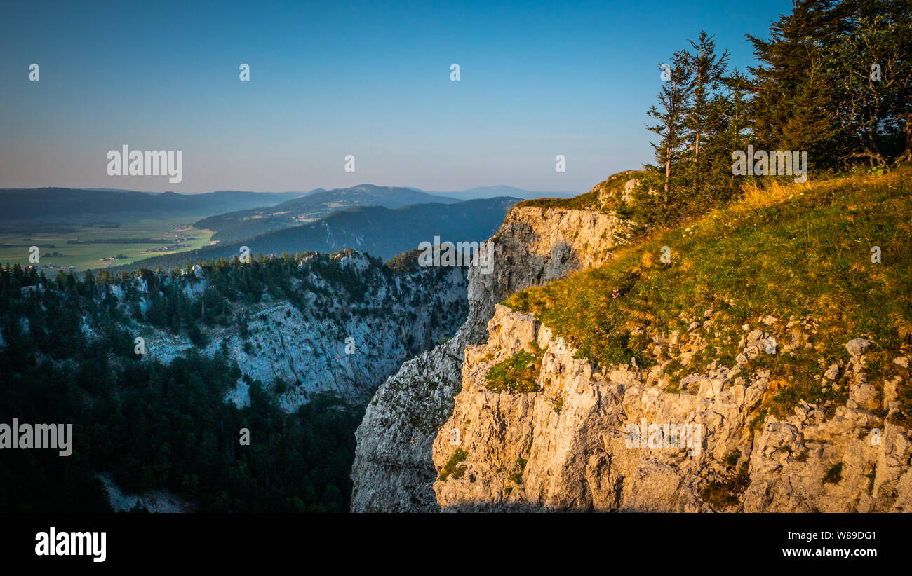 The steep cliffs of Creux du Van area in Switzerland - travel ...