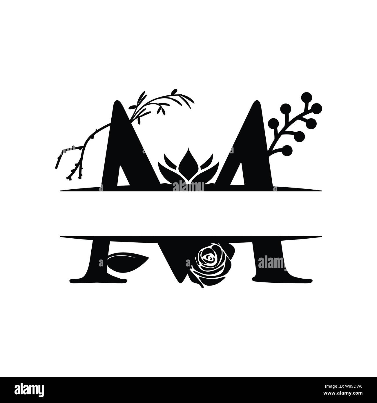 Decorative letter m Black and White Stock Photos & Images - Alamy