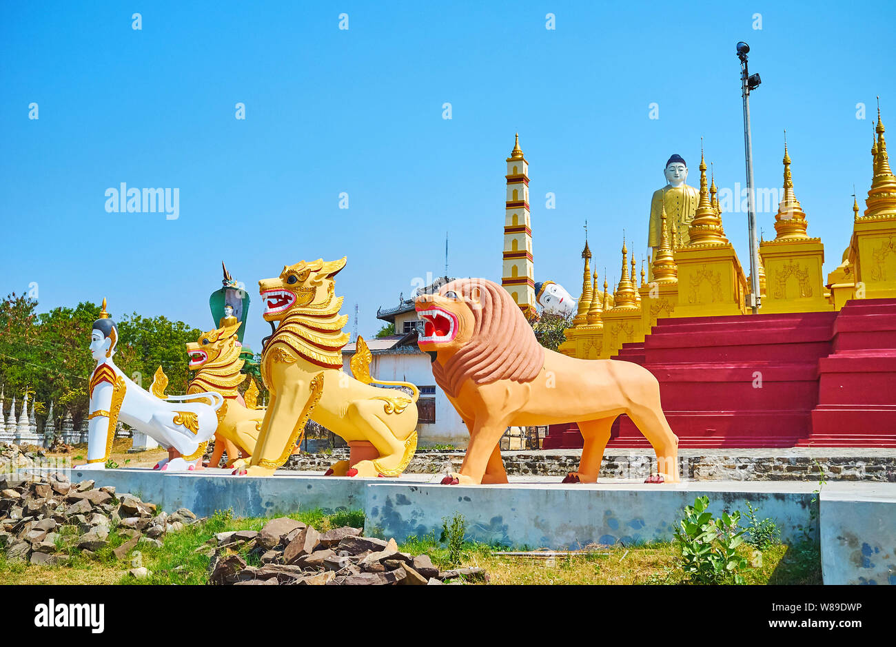 Myanmar mythical animals hi-res stock photography and images - Alamy