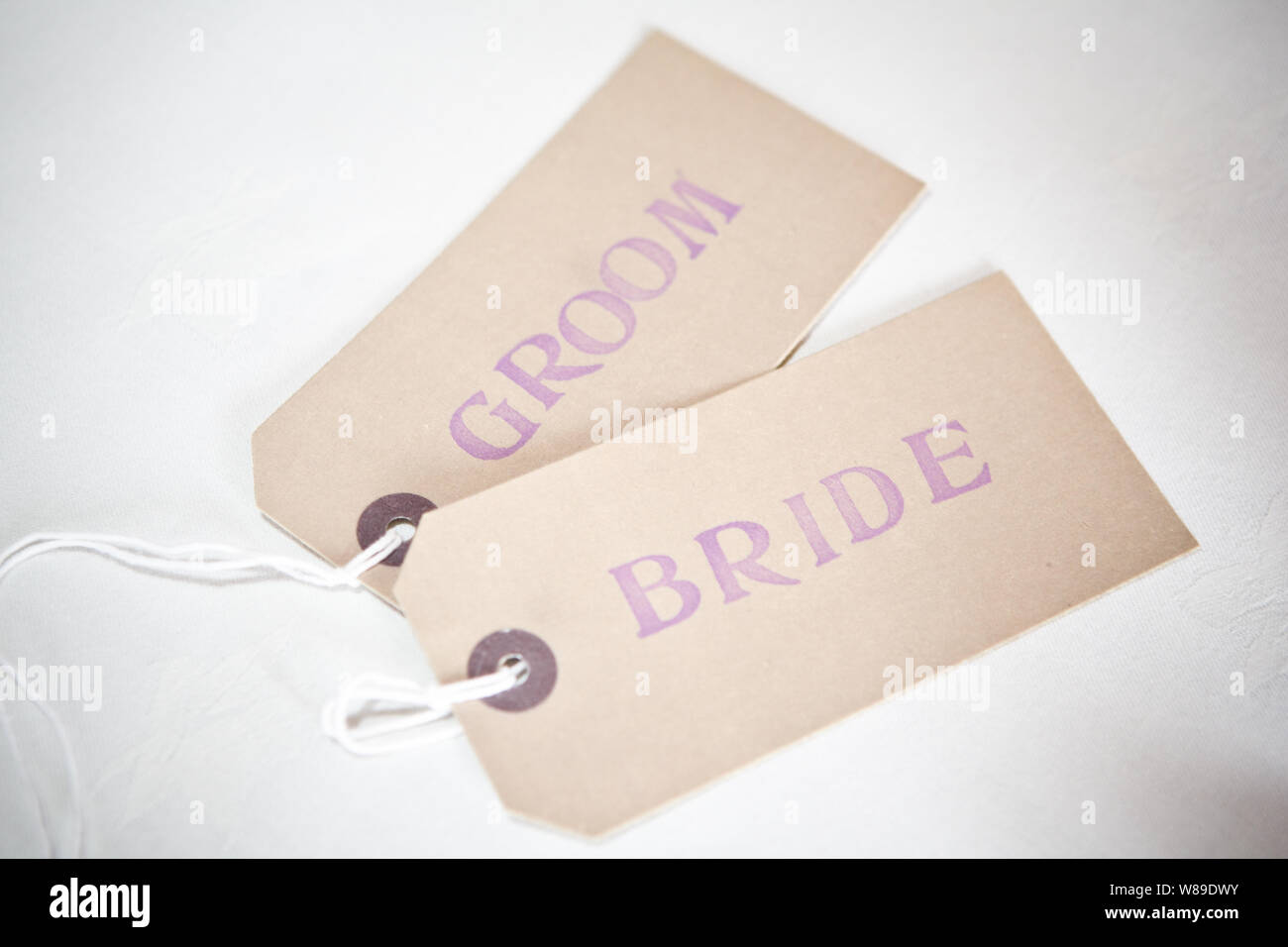 Bride & Groom Place Names Stock Photo - Alamy