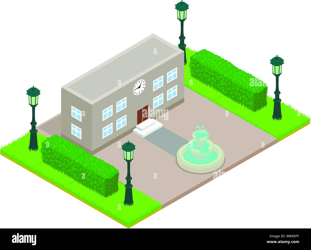 Office building concept banner, isometric style Stock Vector Image ...