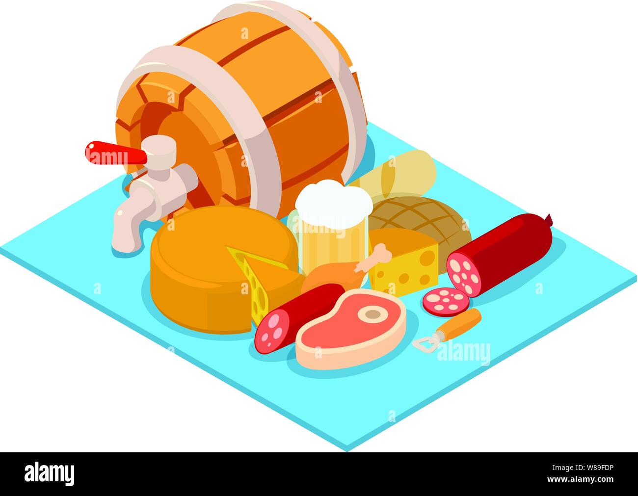 Beer BBK concept banner, isometric style Stock Vector Image & Art - Alamy