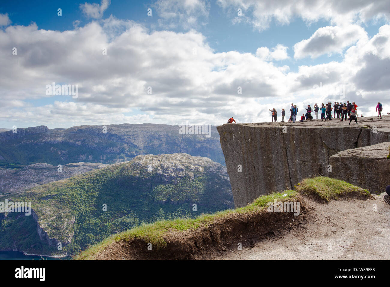 Preikestolen or Prekestolen. Pulpit Rock, famous attraction near ...