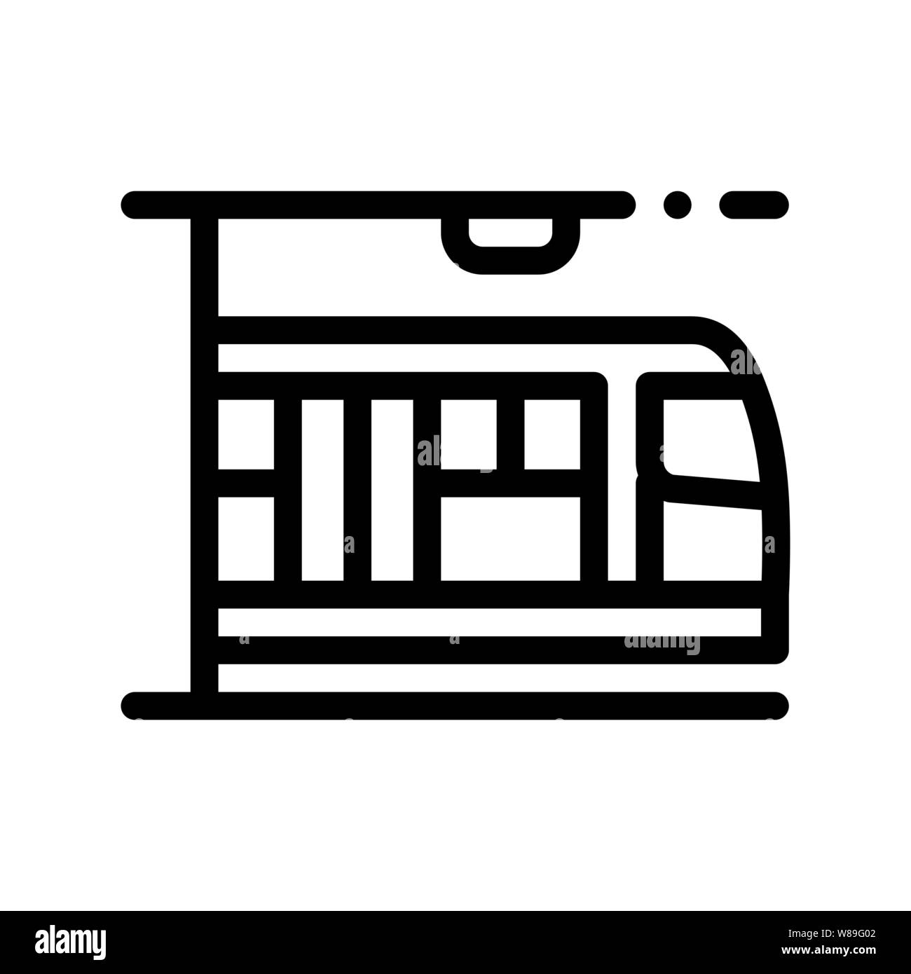 Public Transport Metro Vector Thin Line Sign Icon Stock Vector Image ...