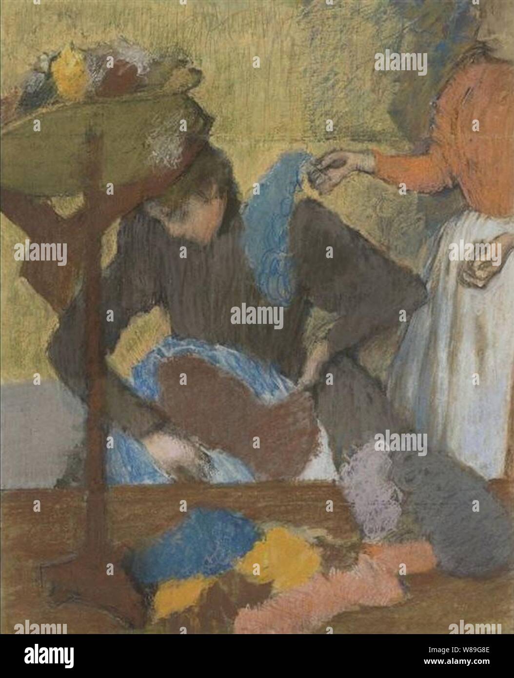 Chez la modiste by Edgar Degas, 1905-1910, pastel Stock Photo - Alamy