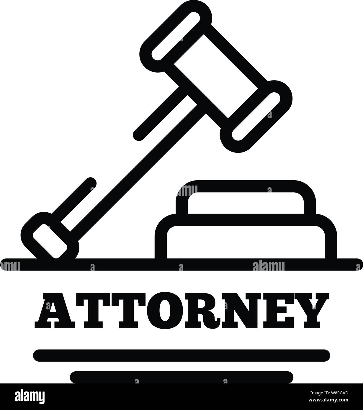 Attorney icon, outline style Stock Vector Image & Art - Alamy