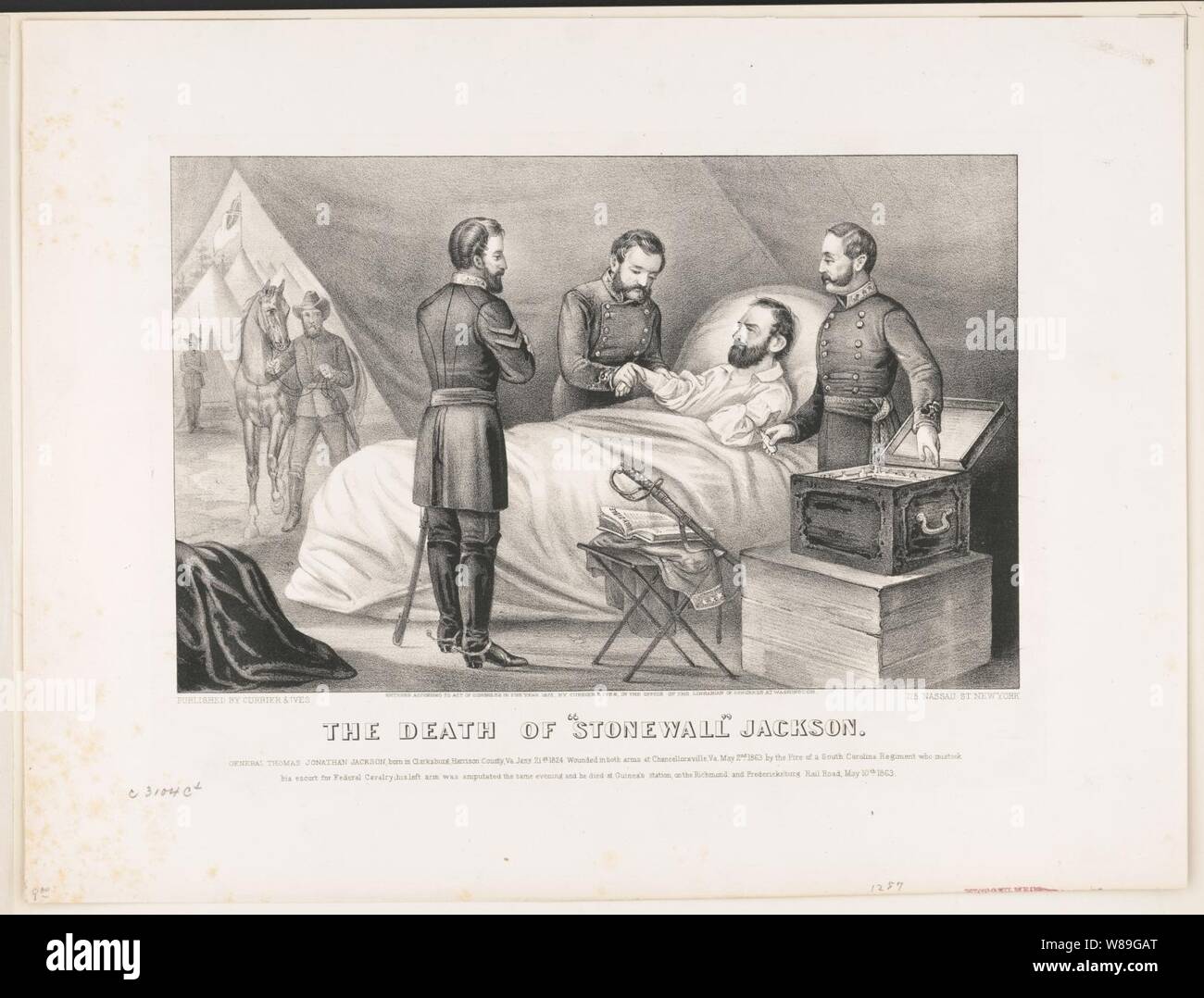 Death of ‘Stonewall‘ Jackson Stock Photo - Alamy