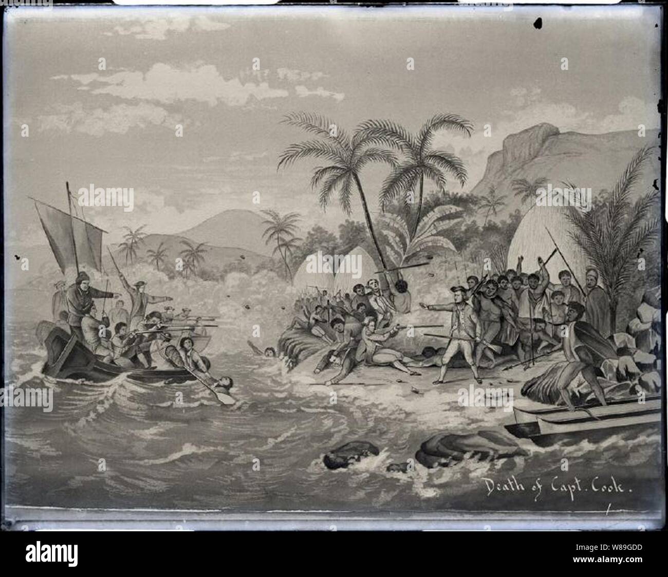 Death of Captain Cook (3 Stock Photo - Alamy