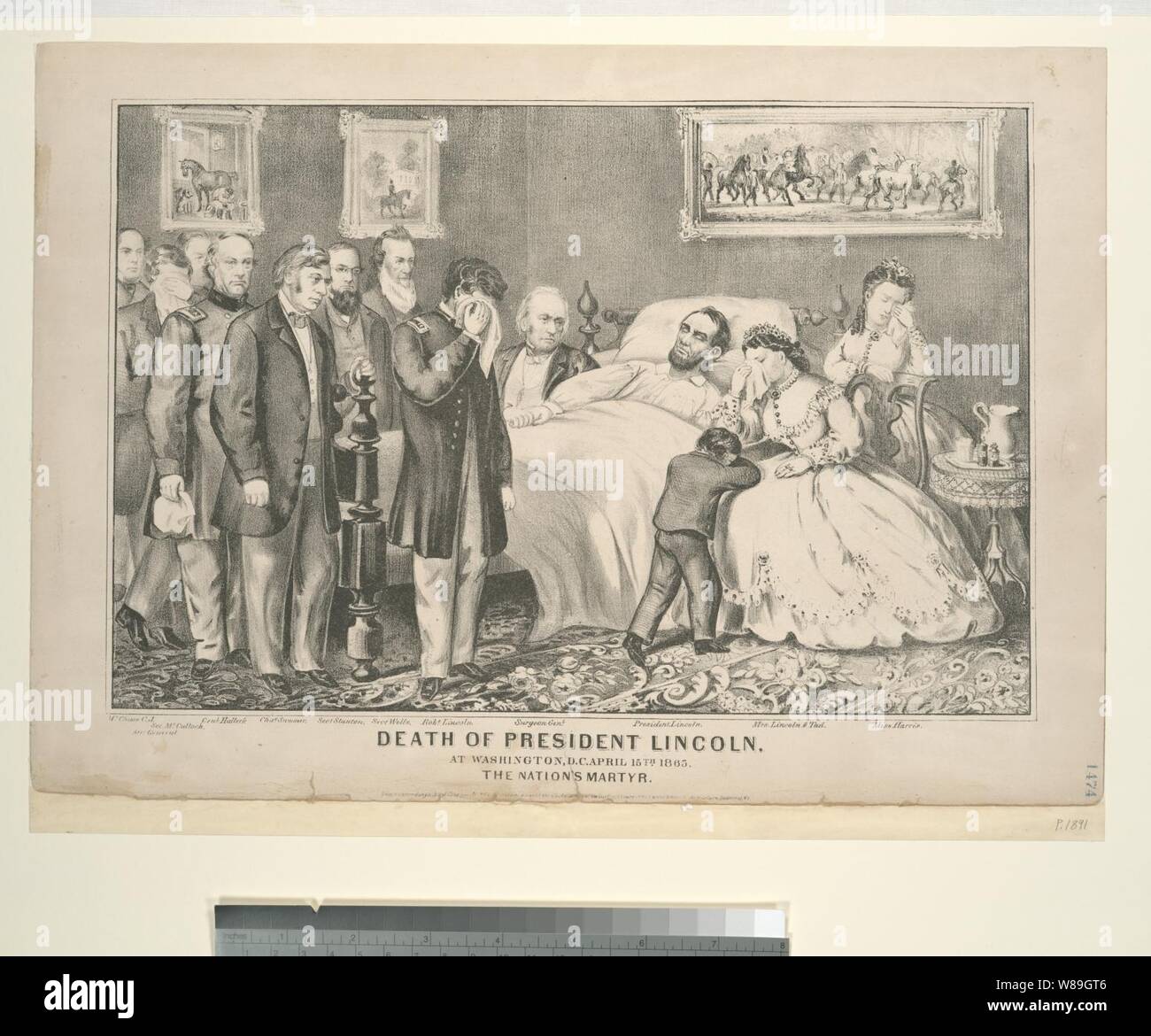 Death of President Lincoln at Washington, D.C., April 15th 1865, the ...