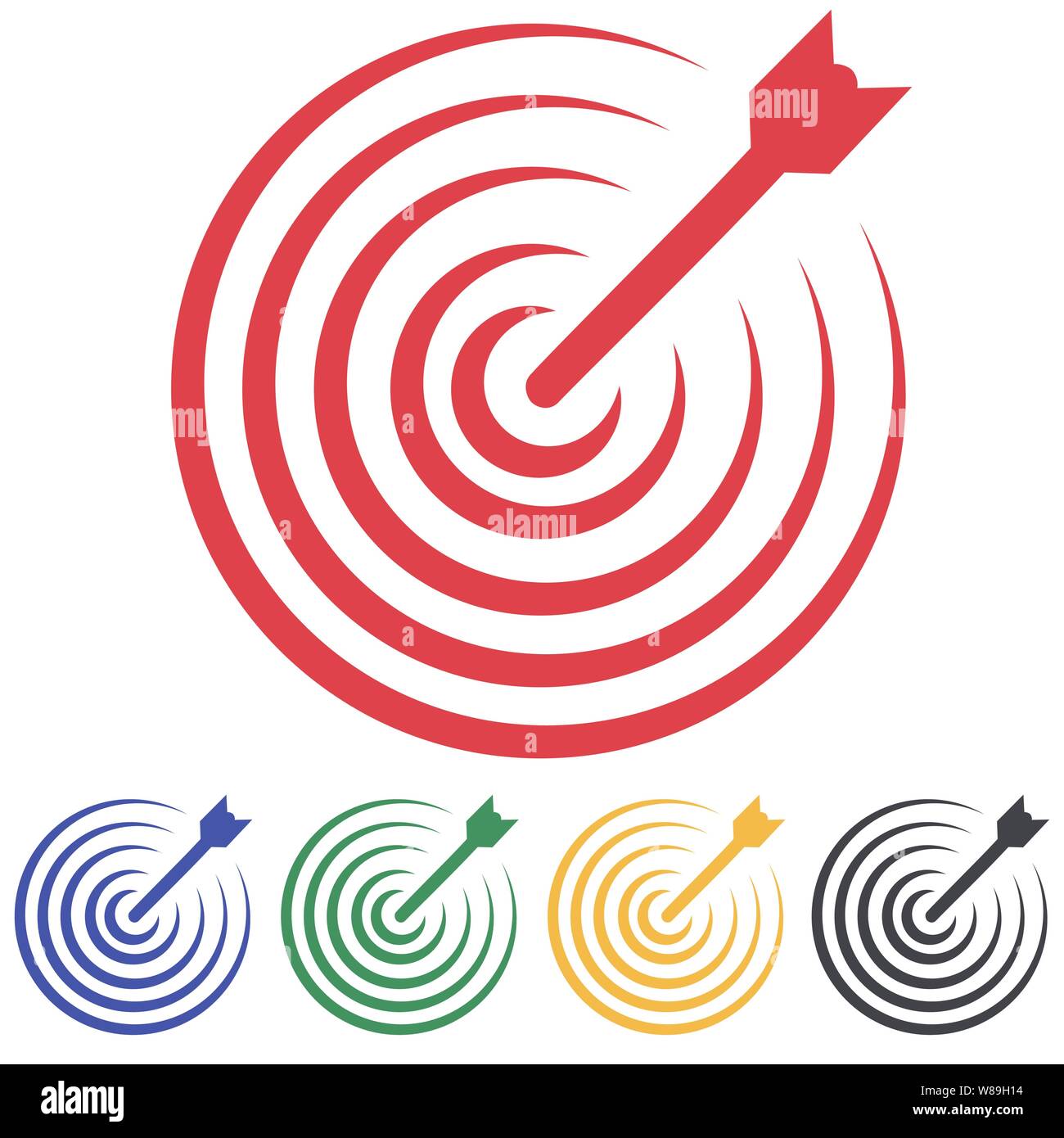 Red aim, arrow, Idea concept, perfect hit, winner, target goal icon ...
