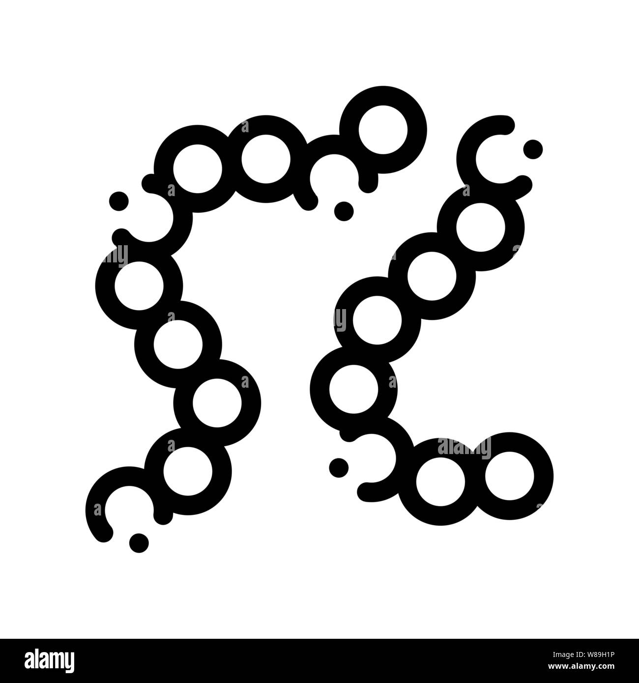 Biology Element Bacteria Vector Thin Line Icon Stock Vector Image & Art ...