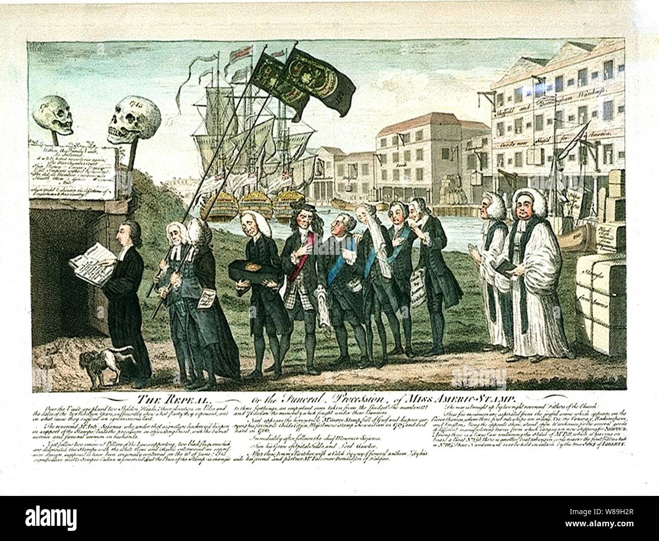 Death of the Stamp Act in color Stock Photo - Alamy