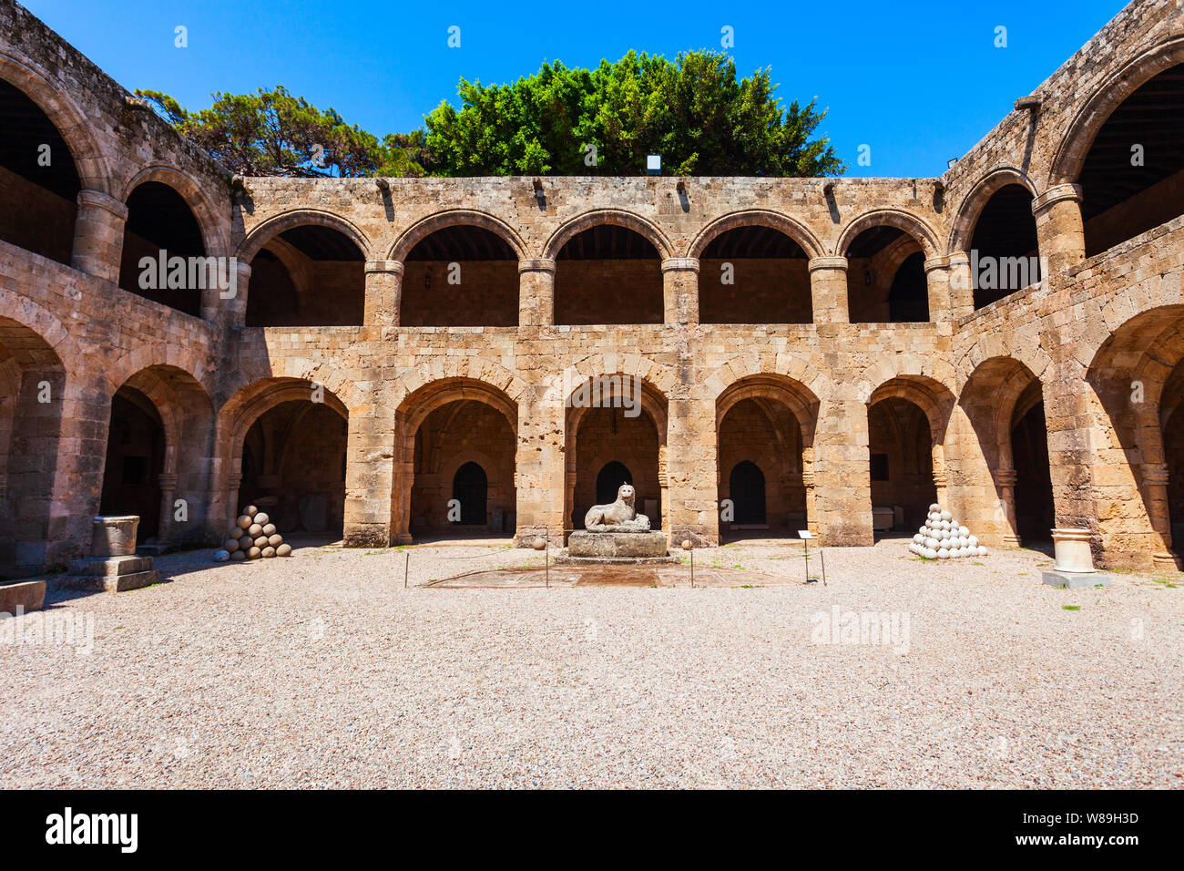 Archaeological Museum of Rhodes in Rhodes island in Greece Stock Photo ...