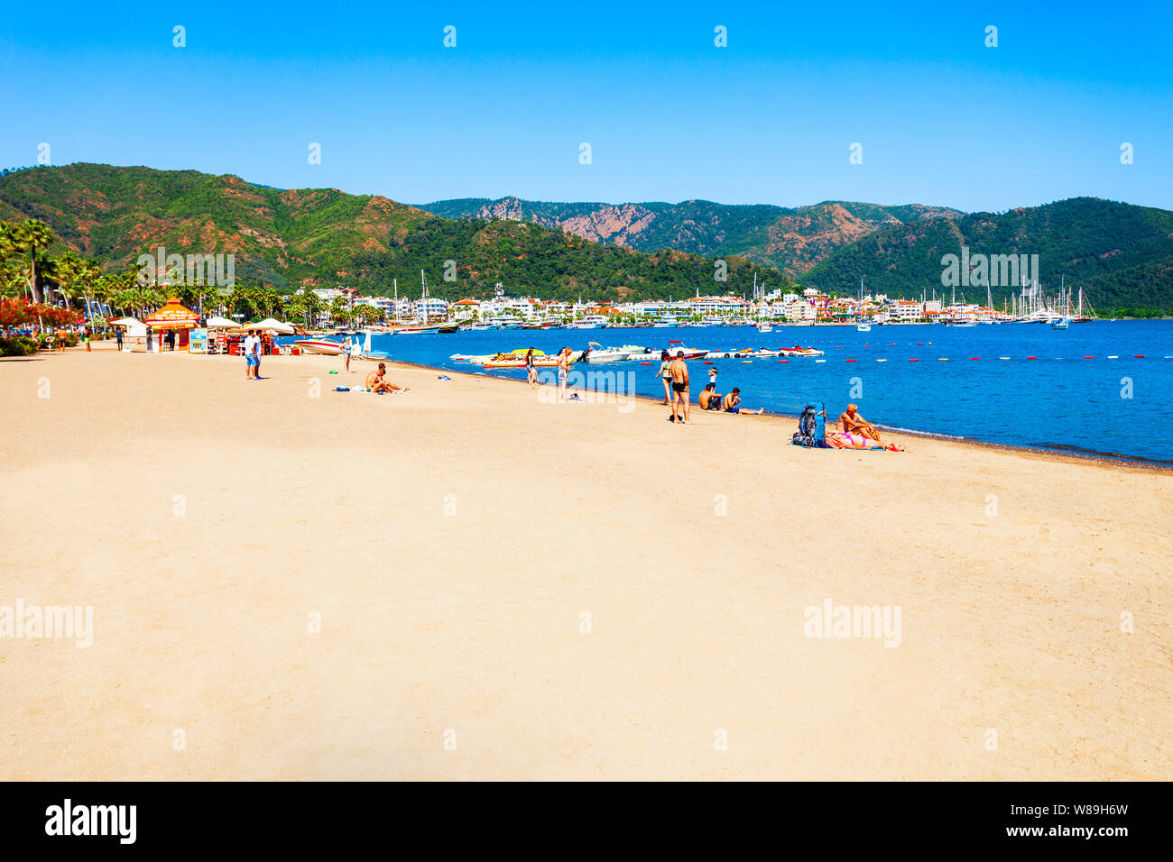 Marmaris beach in Marmaris city in Turkey Stock Photo - Alamy
