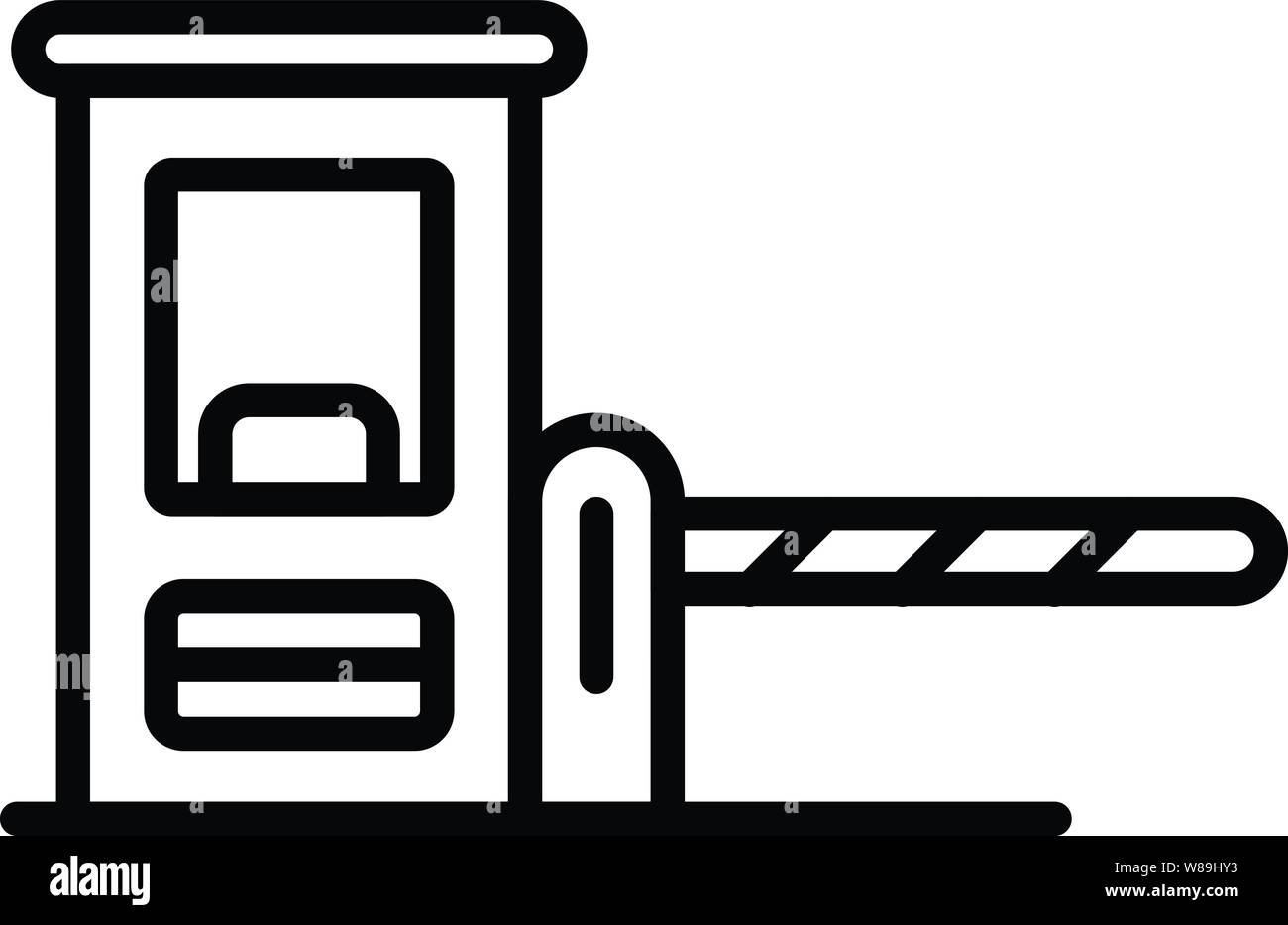 Parking security entrance automatic Black and White Stock Photos ...