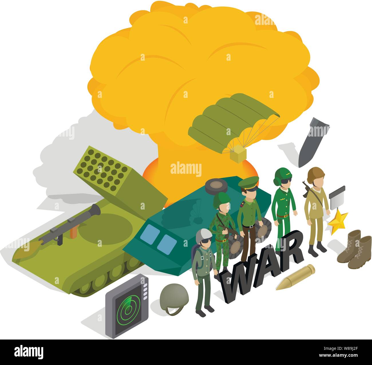 War concept banner, isometric style Stock Vector Image & Art - Alamy