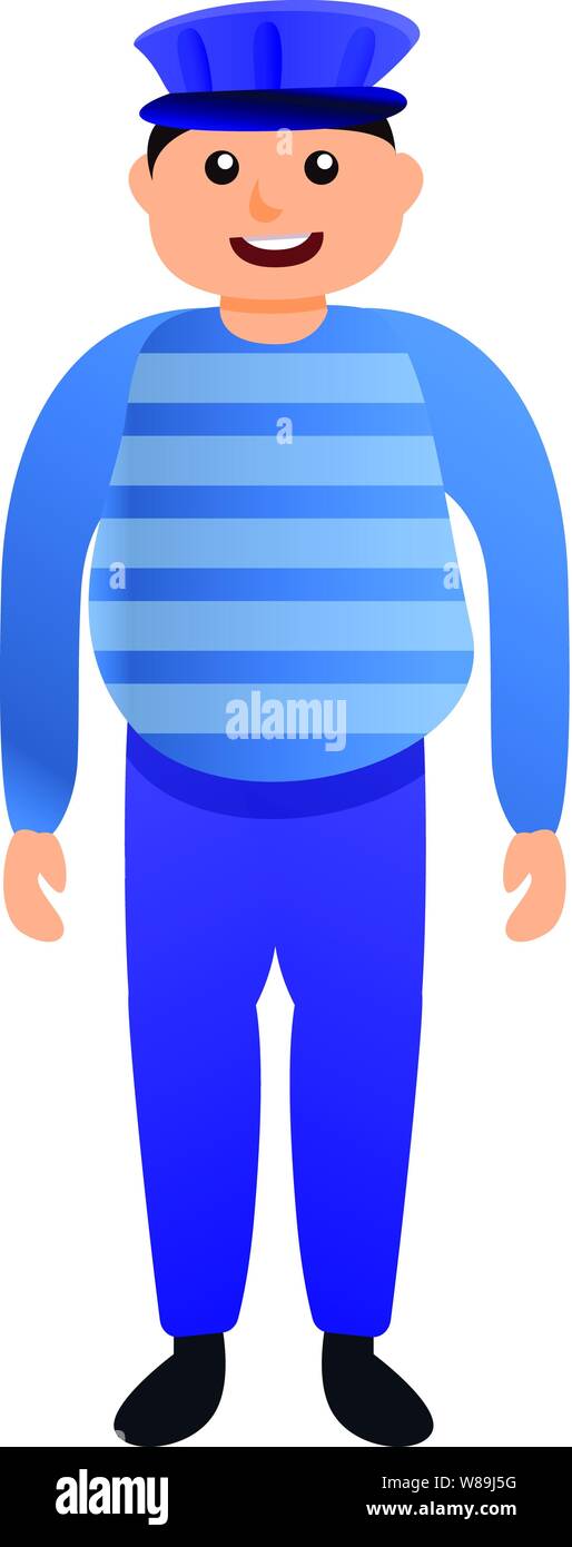 Fat sailor icon. Cartoon of fat sailor vector icon for web design ...