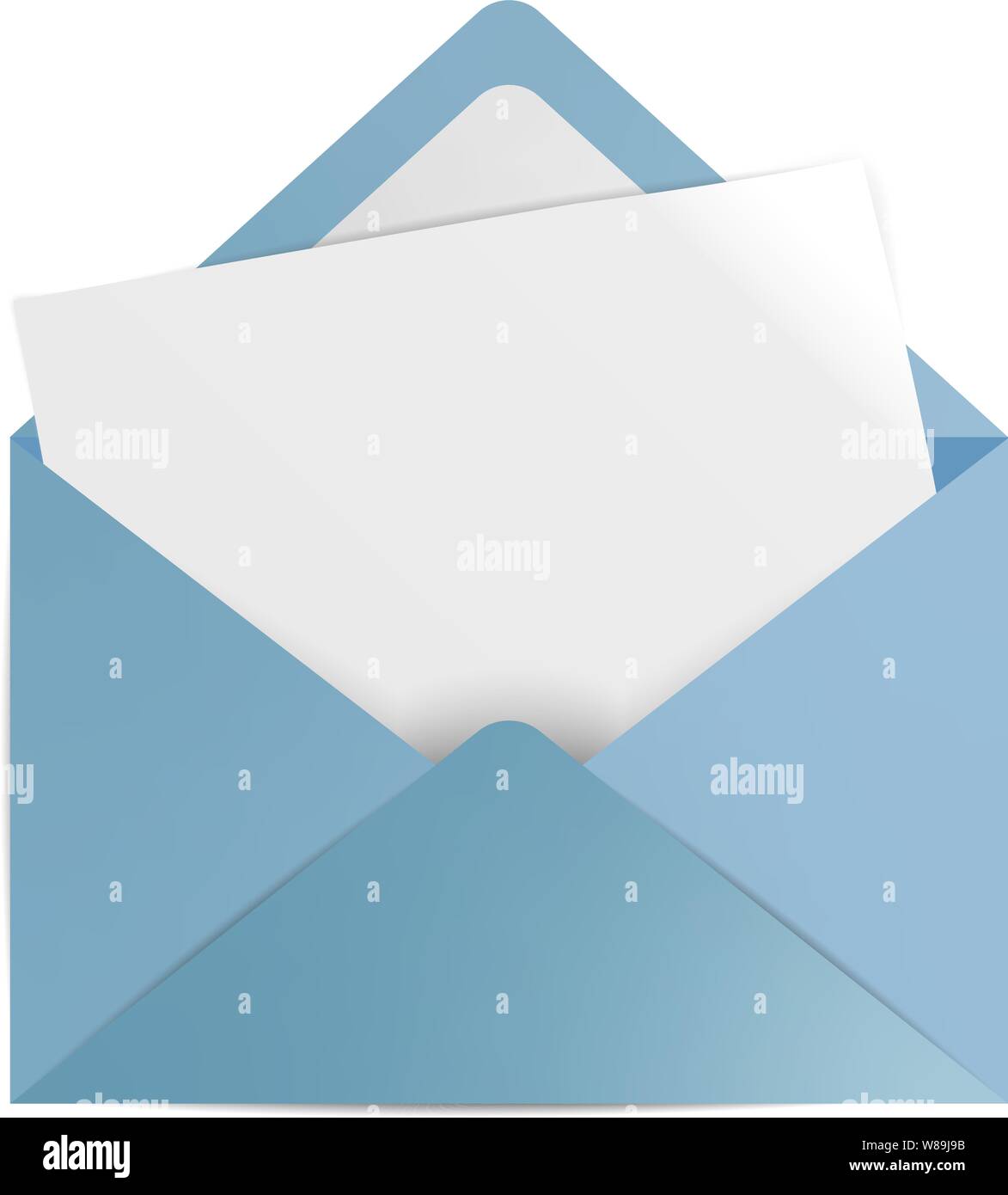 realistic envelope and piece of paper vector illustration Stock Vector ...