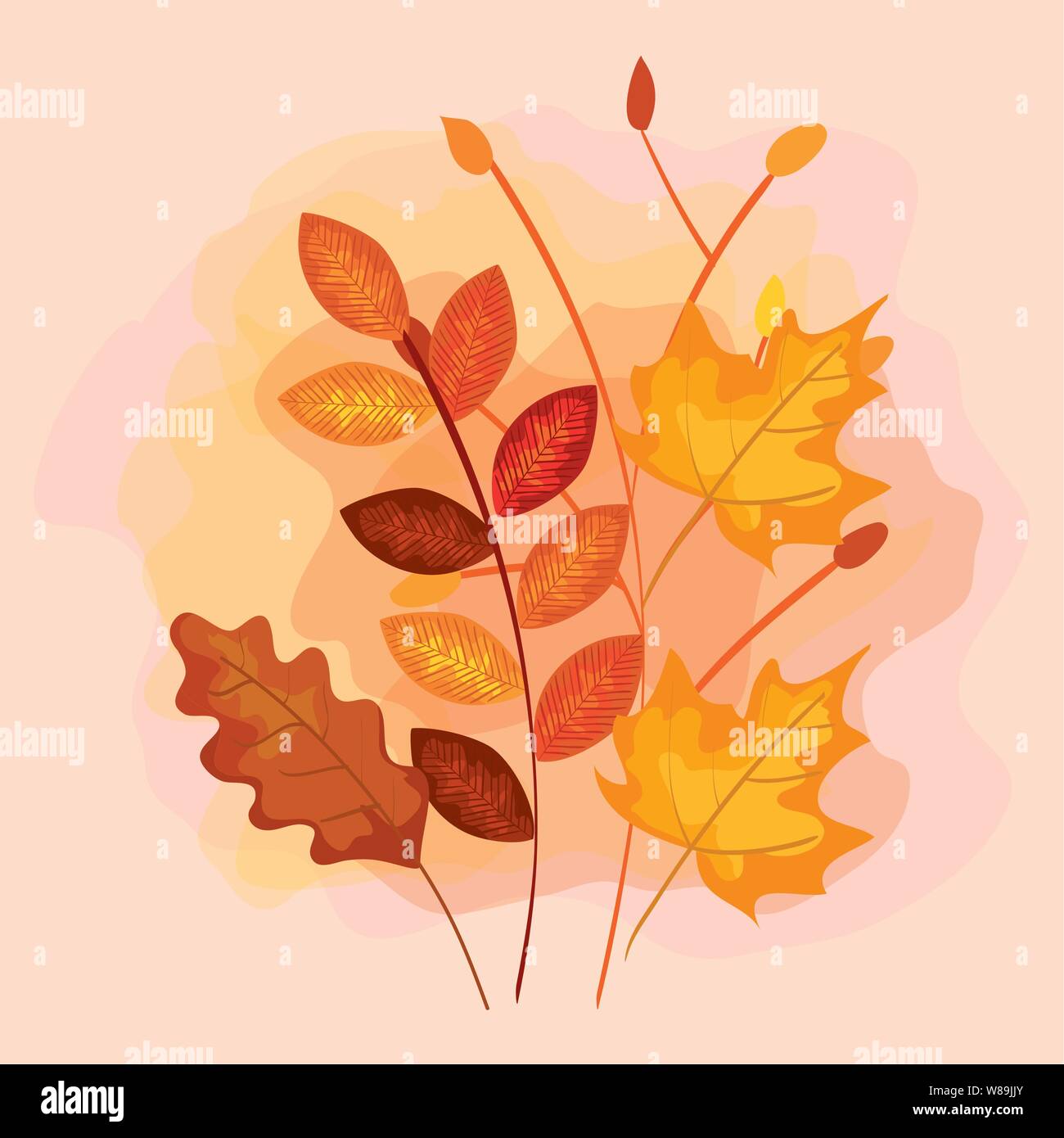nature leaves and rustic branches plants Stock Vector Image & Art - Alamy