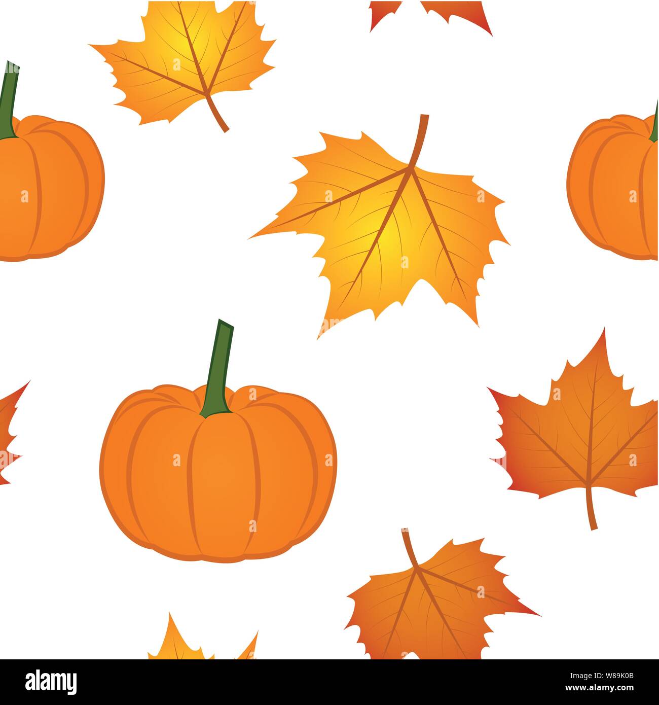 Fall Leaves And Pumpkin Clip Art