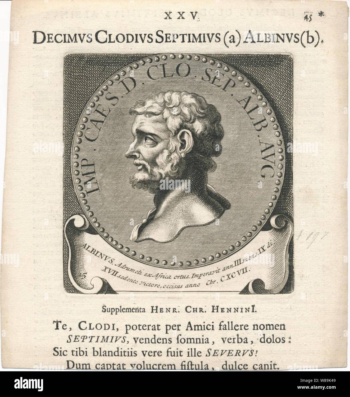 Clodius albinus hi-res stock photography and images - Alamy