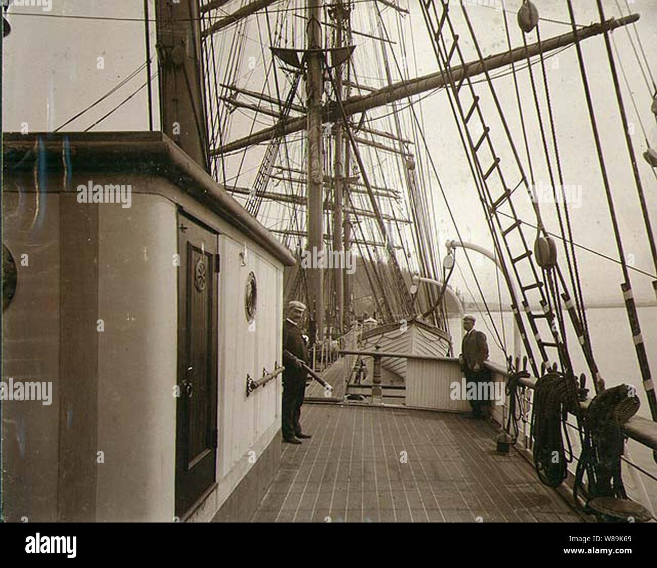 Deck of the four-masted British bark GRENADA Washington ca 1904 (HESTER ...