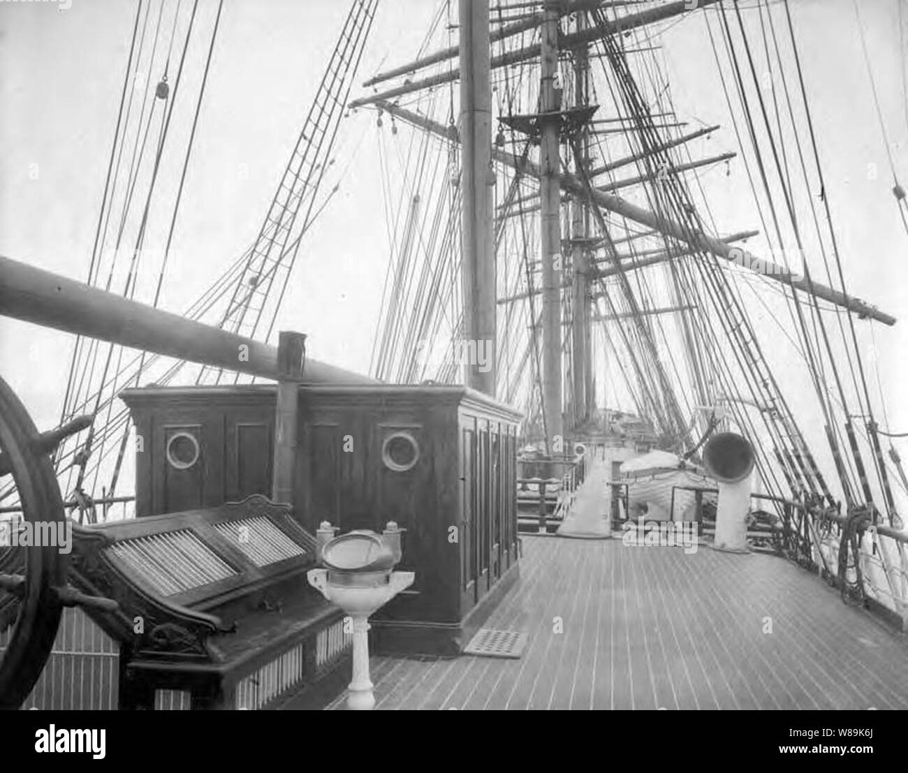 Deck of the four-masted bark FORTEVIOT, Washington, ca 1900 (HESTER 552 ...