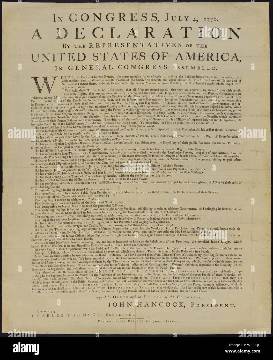 July 4 1776 hi-res stock photography and images - Alamy