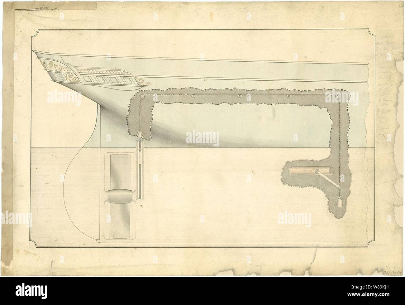 Declutching arrangement for a screw propeller Stock Photo - Alamy
