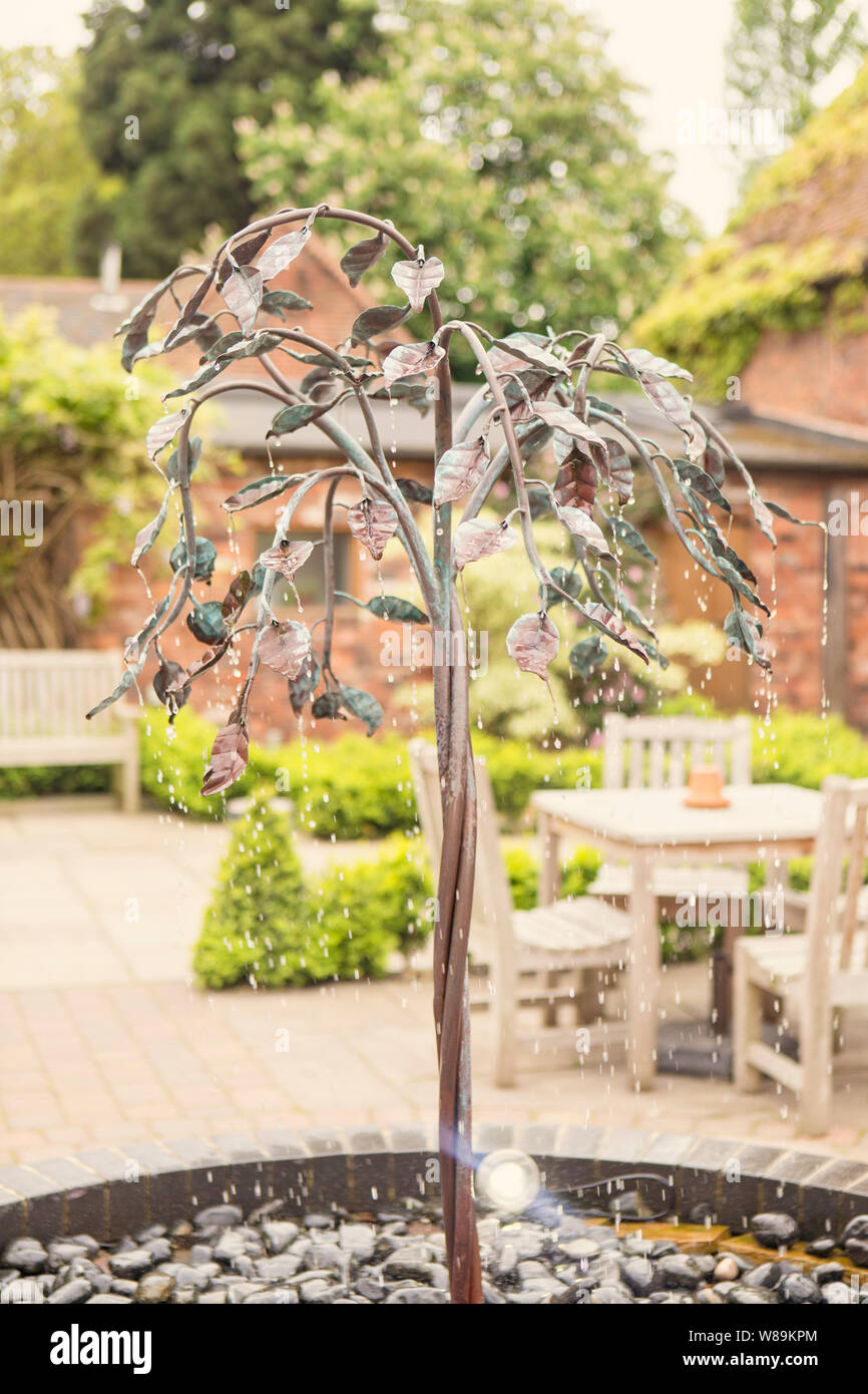 Water Feature - Metal Tree Stock Photo - Alamy