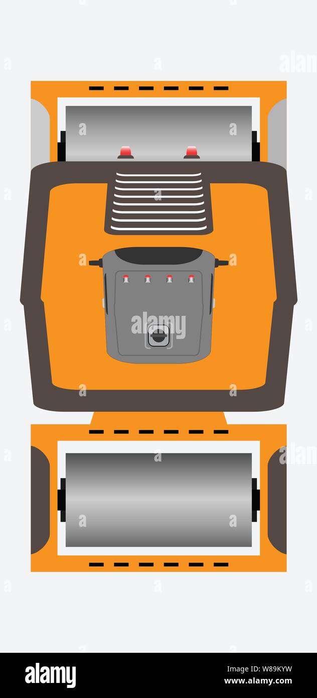 Top View Vector of roller machine Stock Vector Image & Art - Alamy