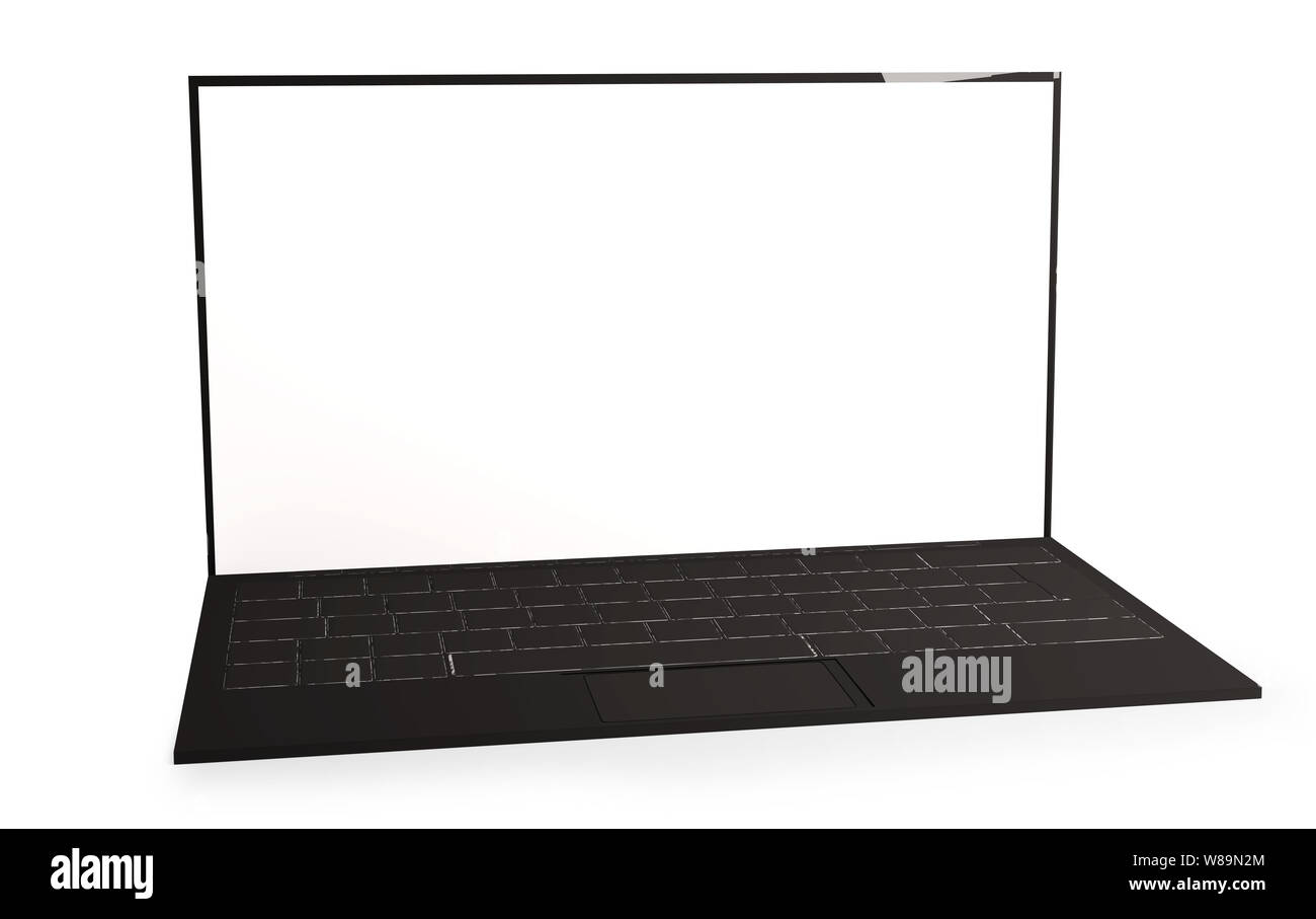 computer isolated on white background 3d-illustration Stock Photo - Alamy