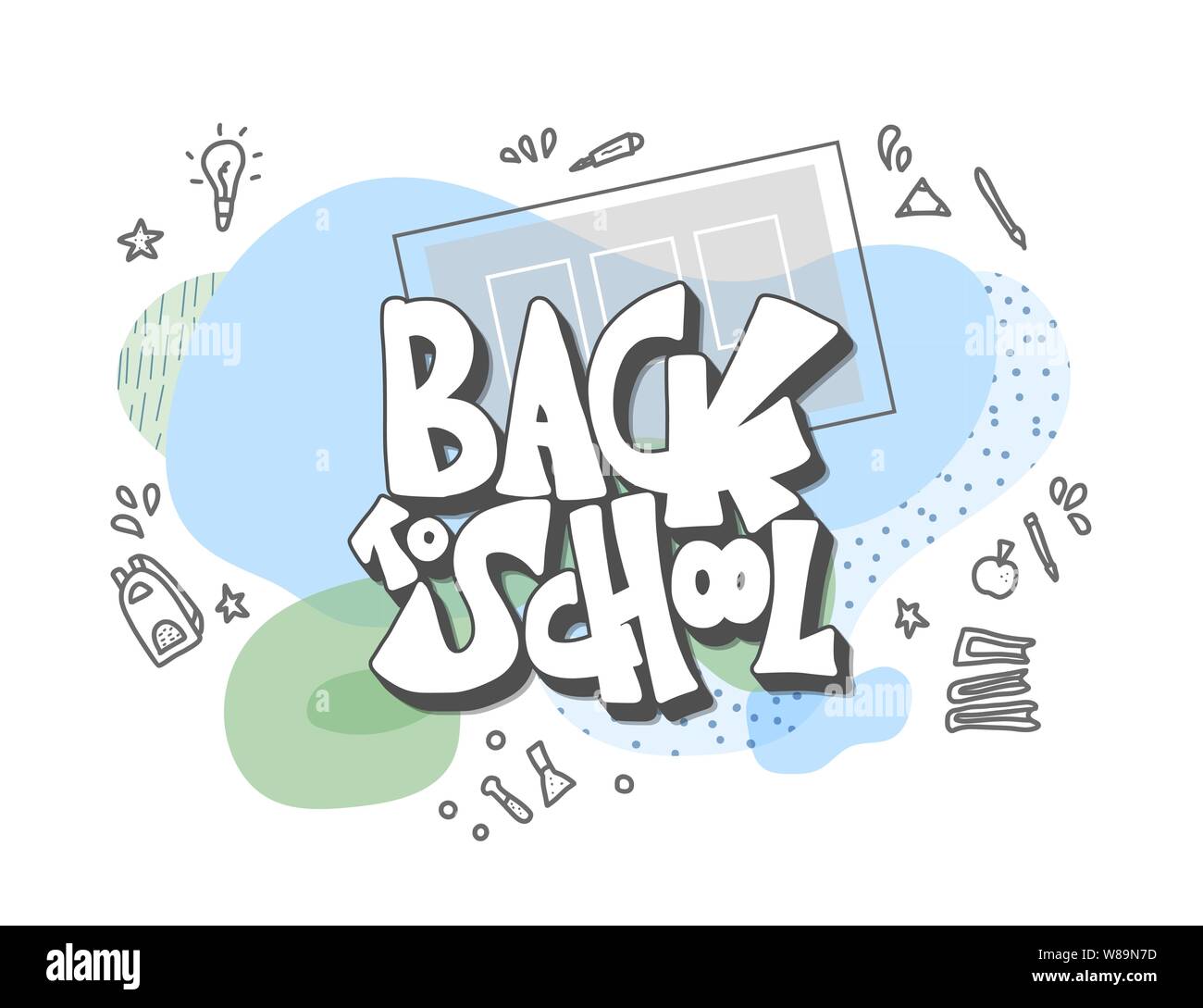 Back to school text for banner. Template for sale cards and promotion ...