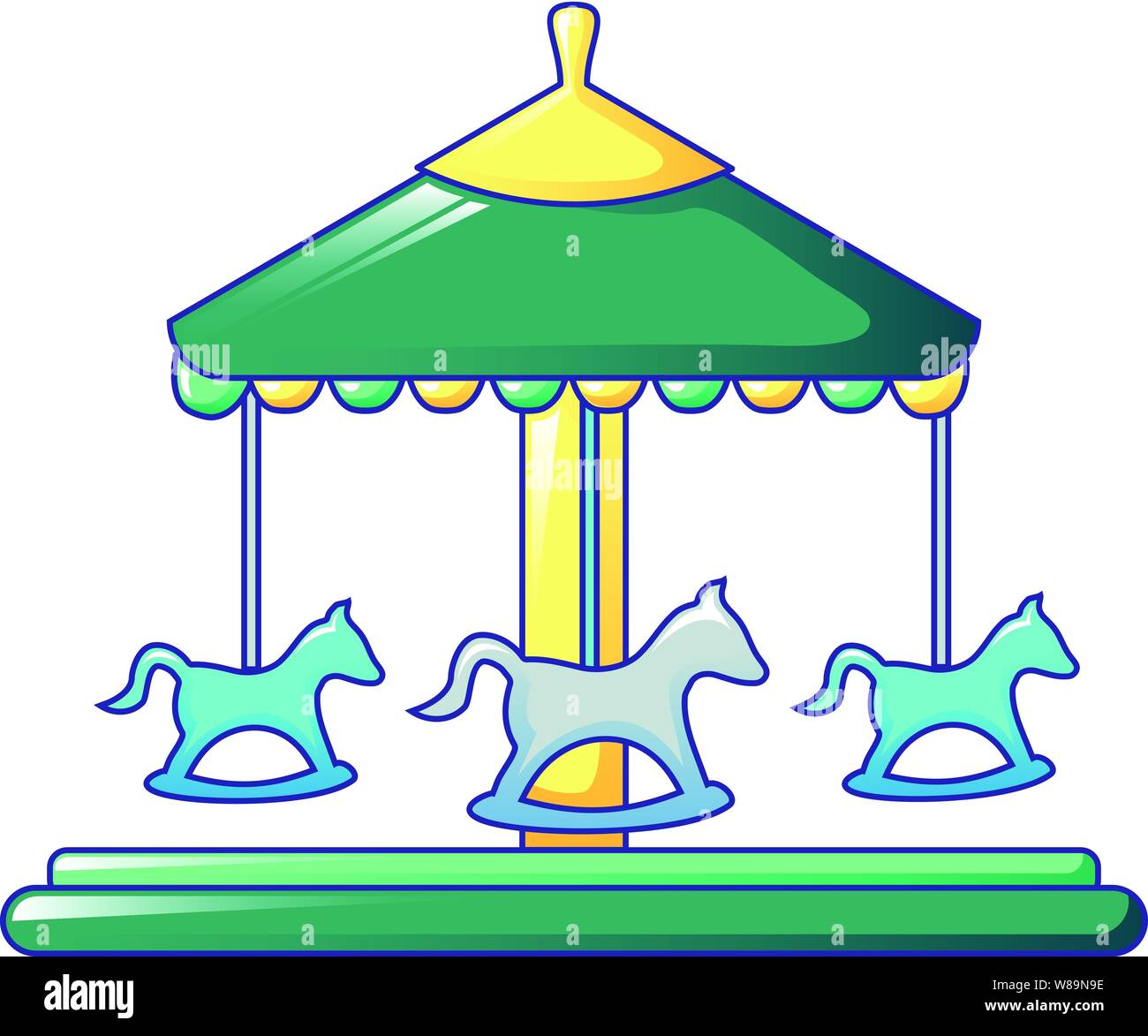 Horse carousel icon, cartoon style Stock Vector Image & Art - Alamy