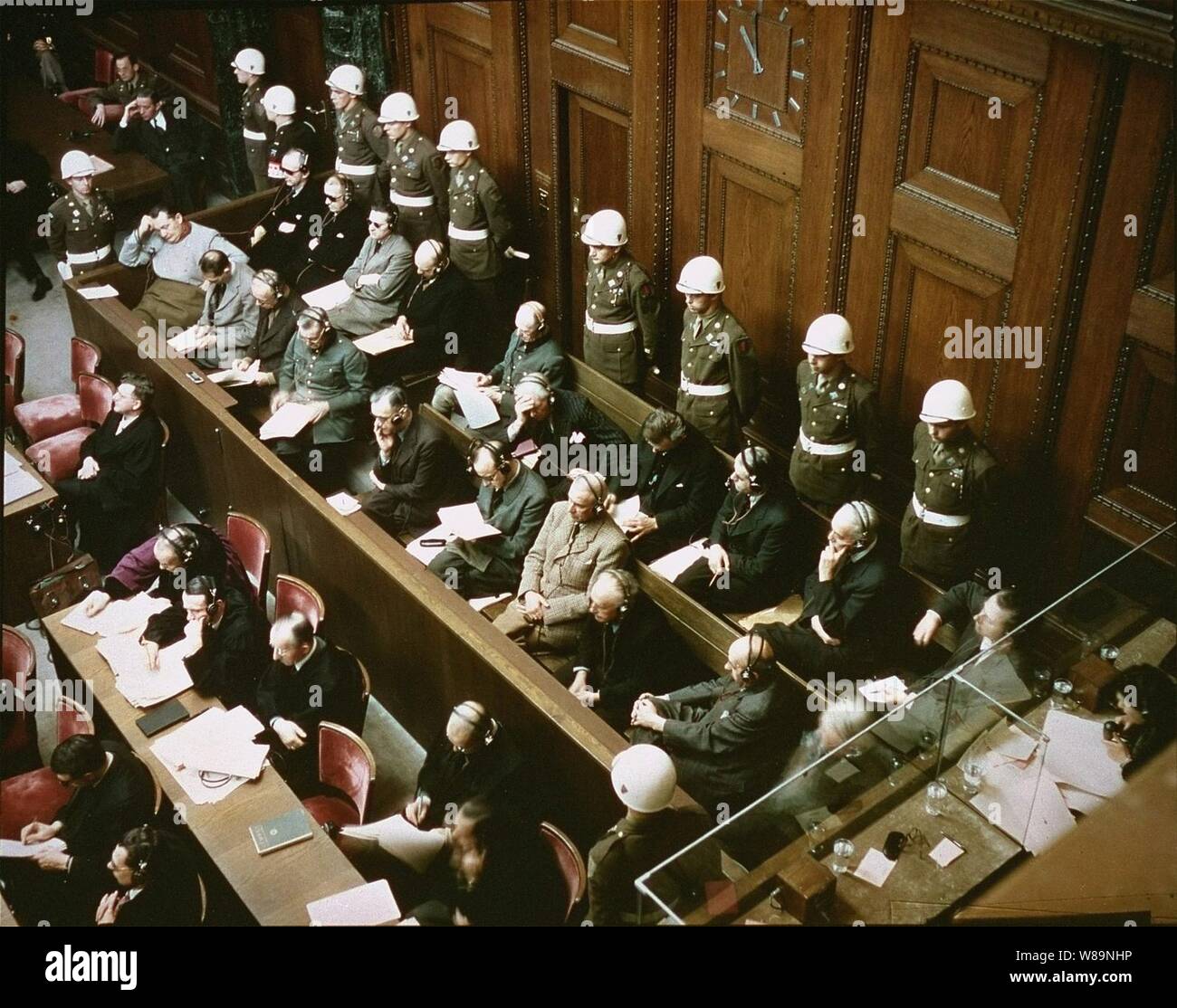 Defendants in the dock at nuremberg trials Stock Photo - Alamy