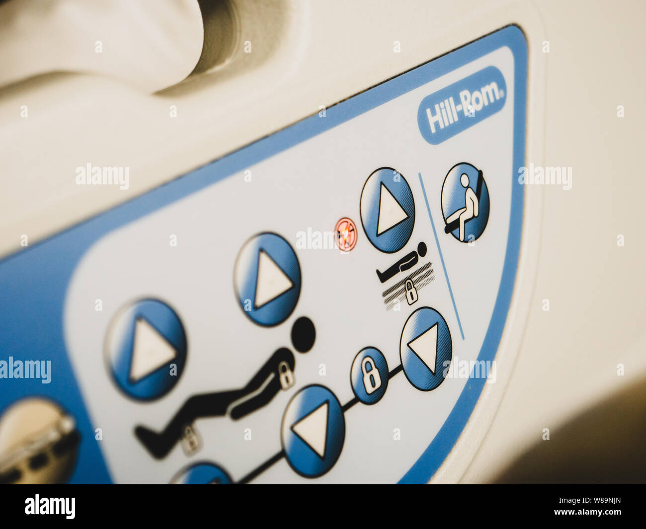 Paris, France - Jun 18, 2019: Detail of the operation buttons of the ...