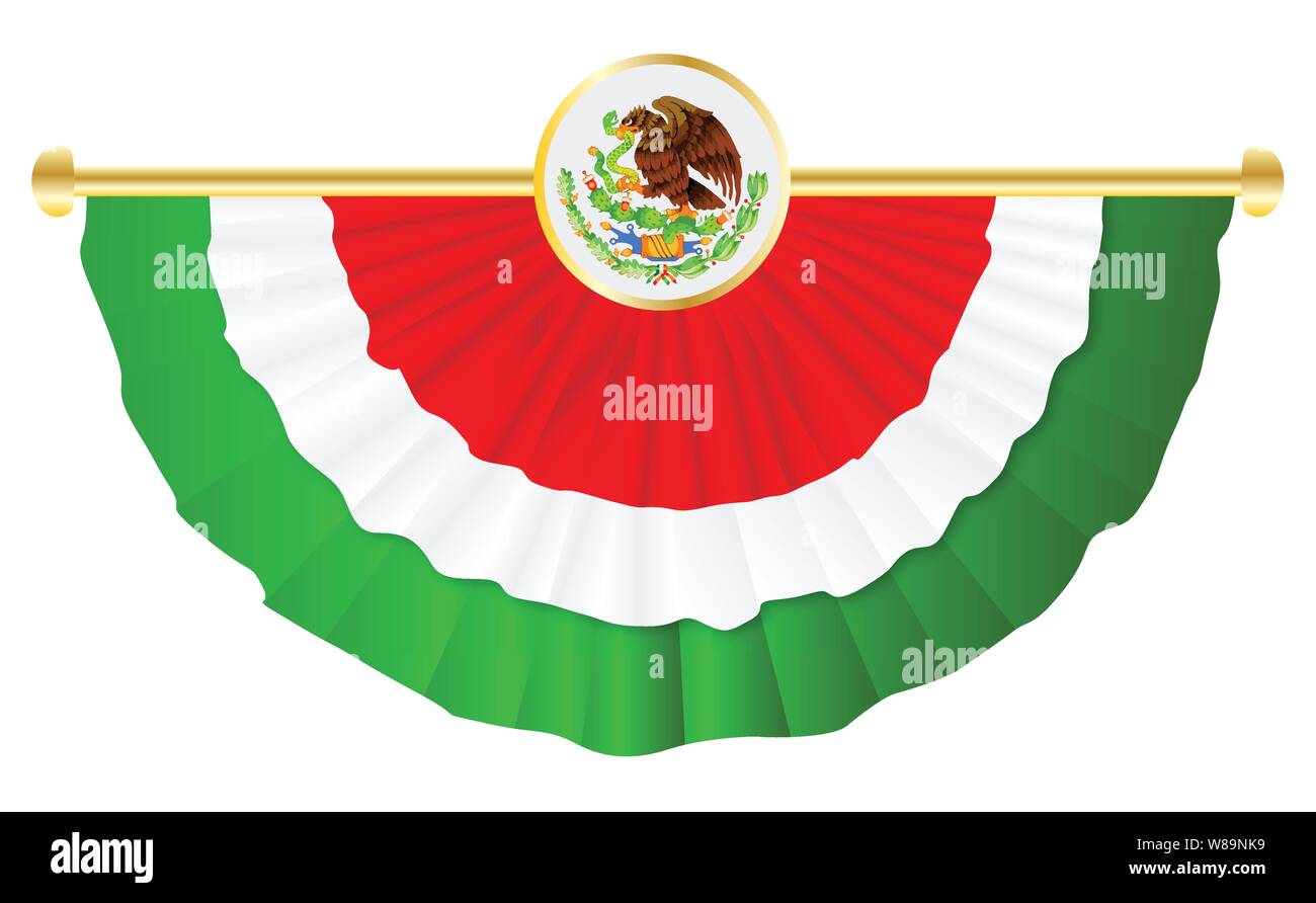 Mexican flag bunting Stock Vector Images - Alamy