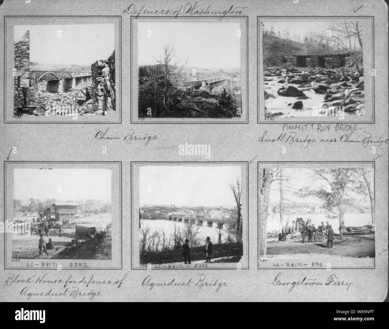 Defense of Washington - 6 views- 2 views of Chain Bridge, Pimmitt Run ...