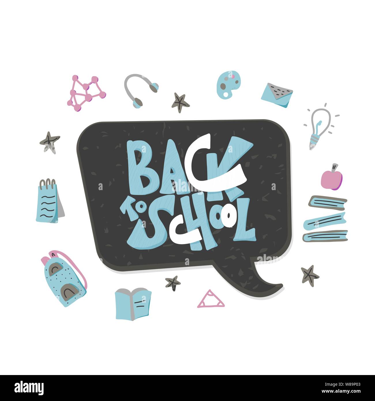 Back to school quote with speech bubble for banner. Template for sale ...