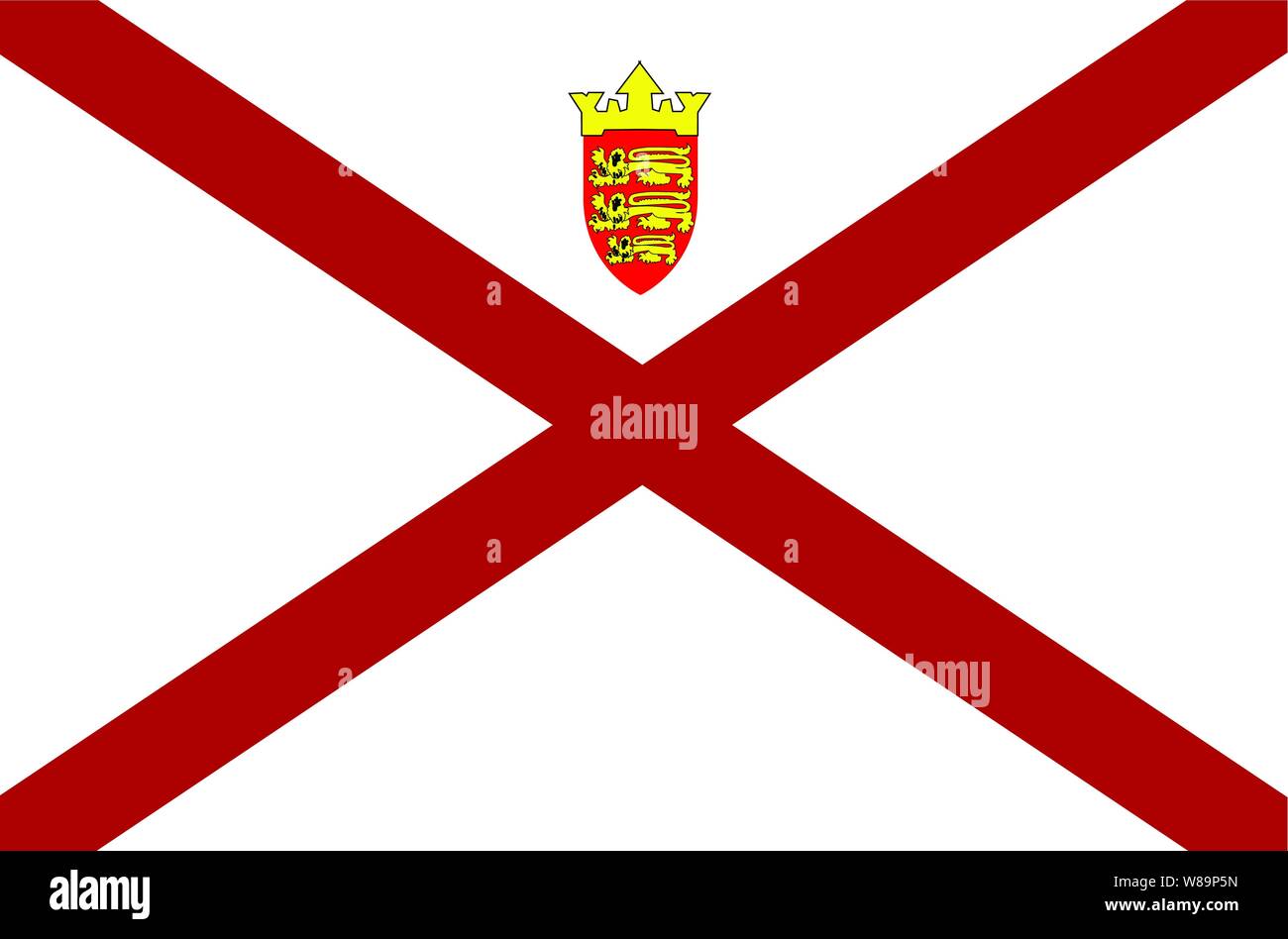 Jersey channel island flag Stock Vector Images - Alamy