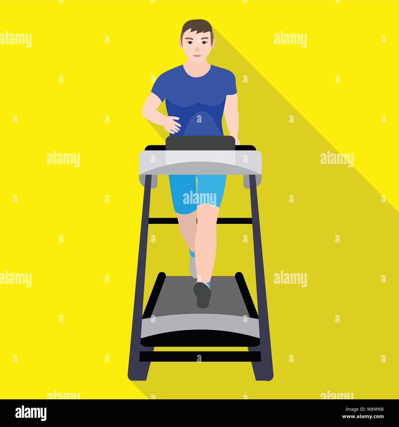 Student man treadmill icon. Flat illustration of student man treadmill ... Student man treadmill icon. Flat illustration of student man treadmill ...