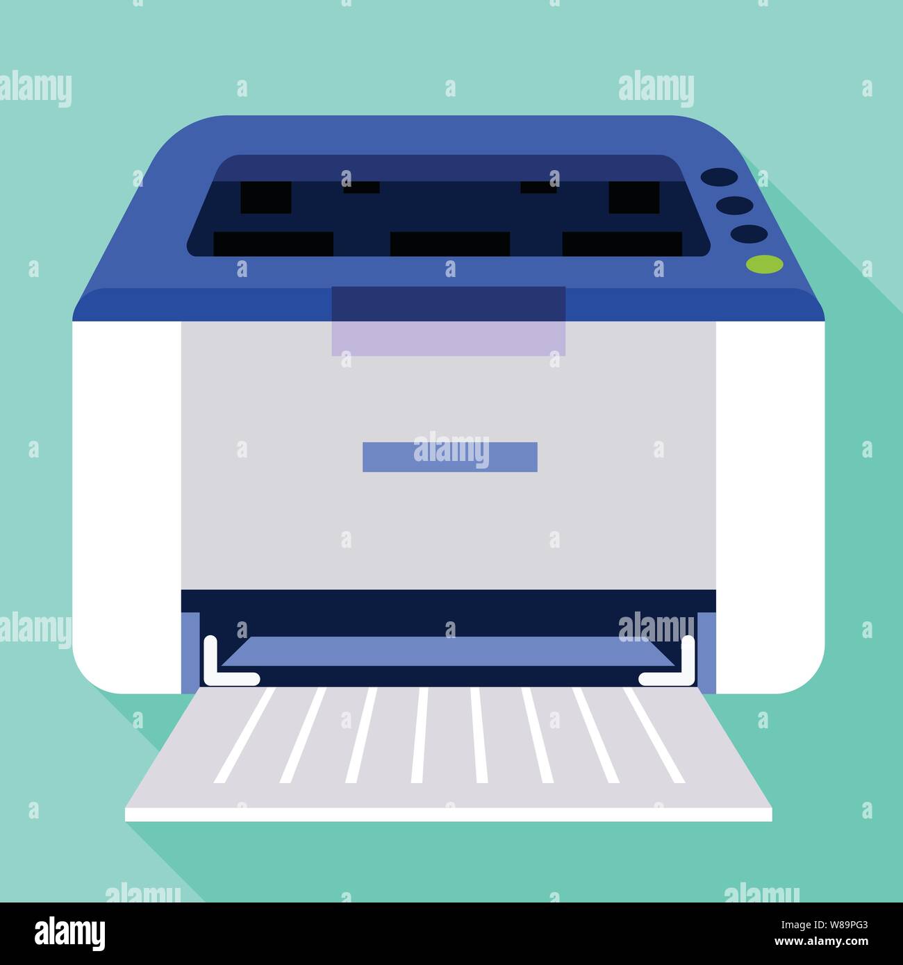 Ink jet printer icon. Flat illustration of ink jet printer vector icon ...