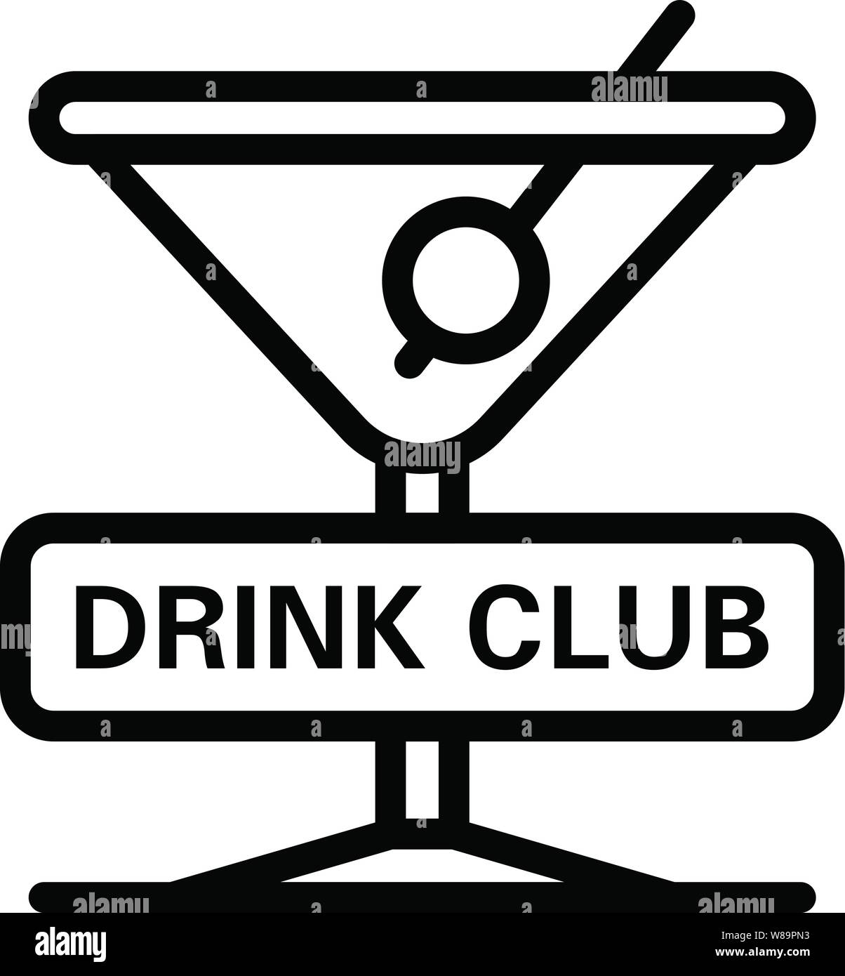 Drink club icon, outline style Stock Vector Image & Art - Alamy