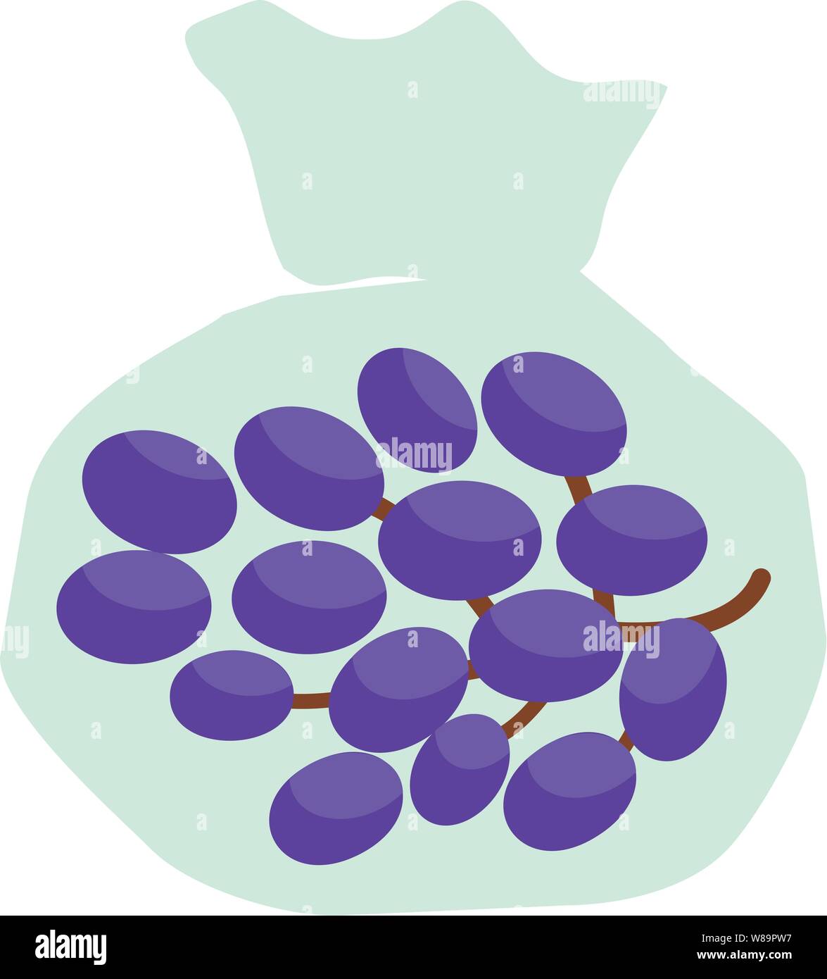 Red grapes icon. Flat illustration of red grapes vector icon for web ...