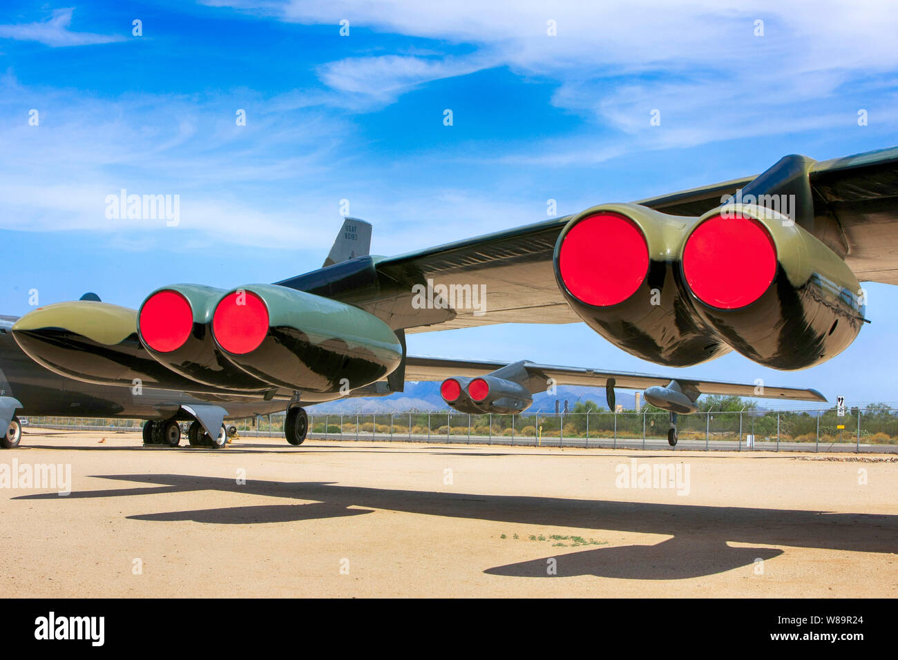 Duo engine powering the mighty B52 Stratofortress of the USAF Strategic ...