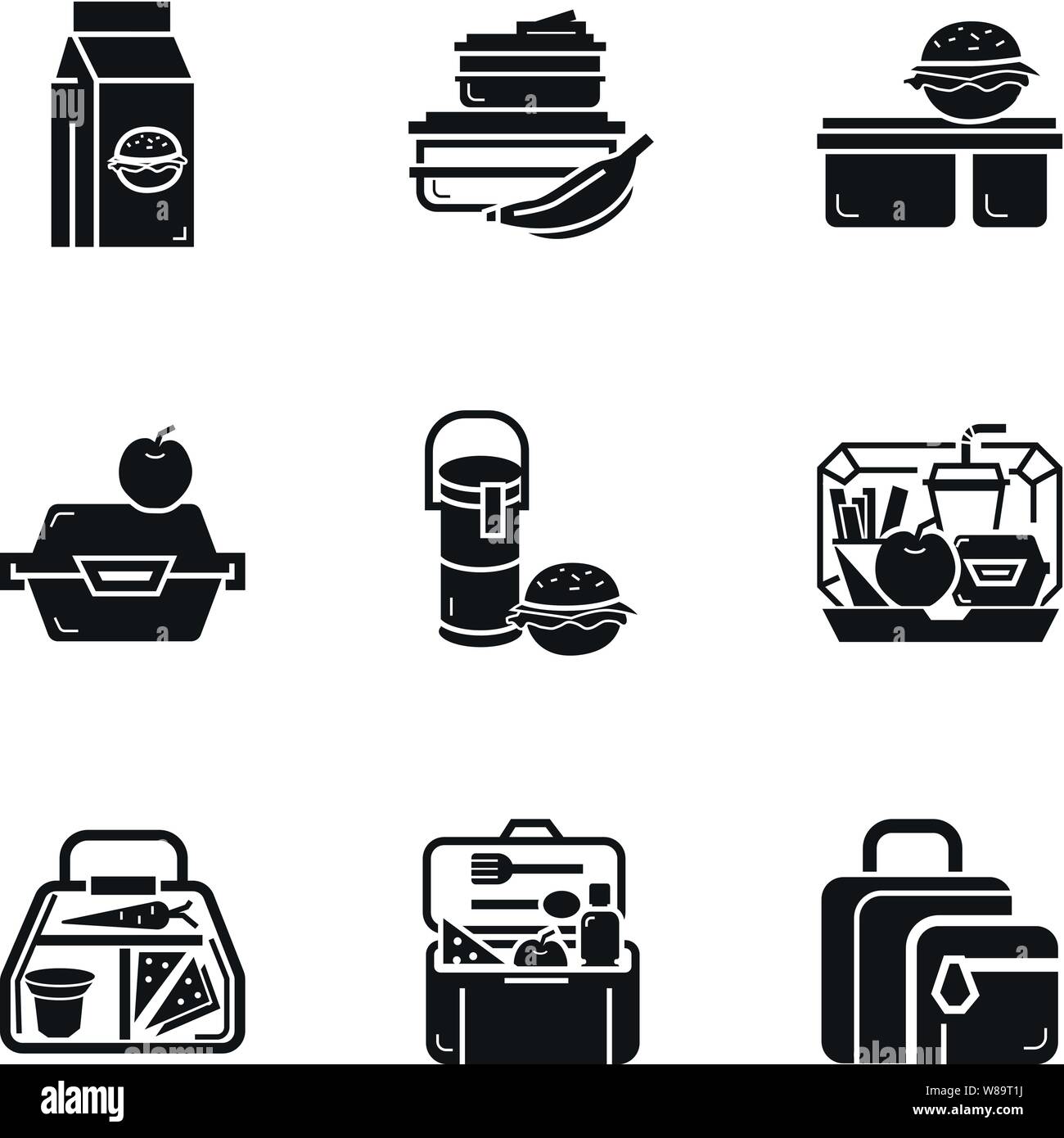 Simple school lunchbox Stock Vector Images - Alamy